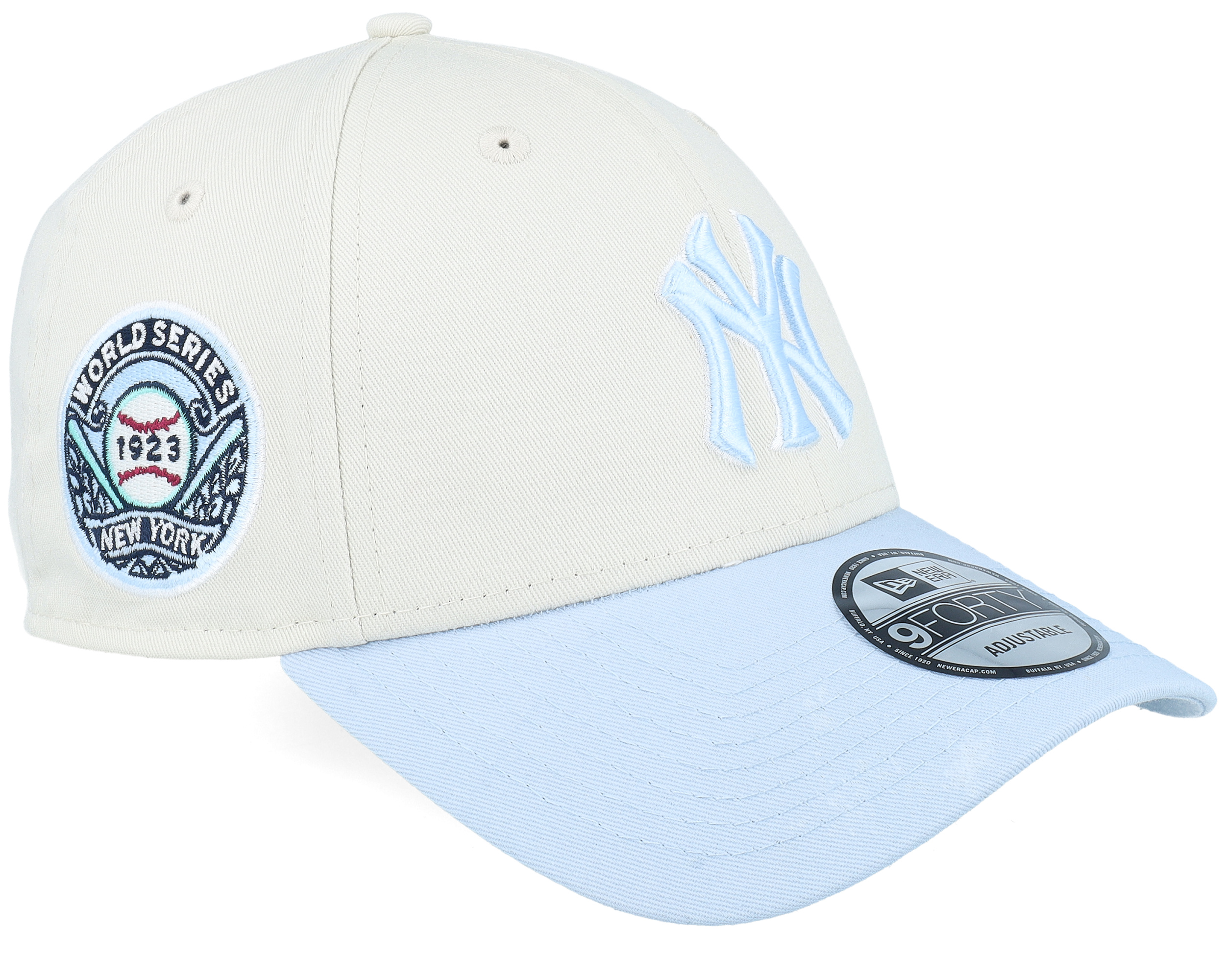 World Series 1923 Patch 9FORTY Off White/Light Blue Adjustable ...