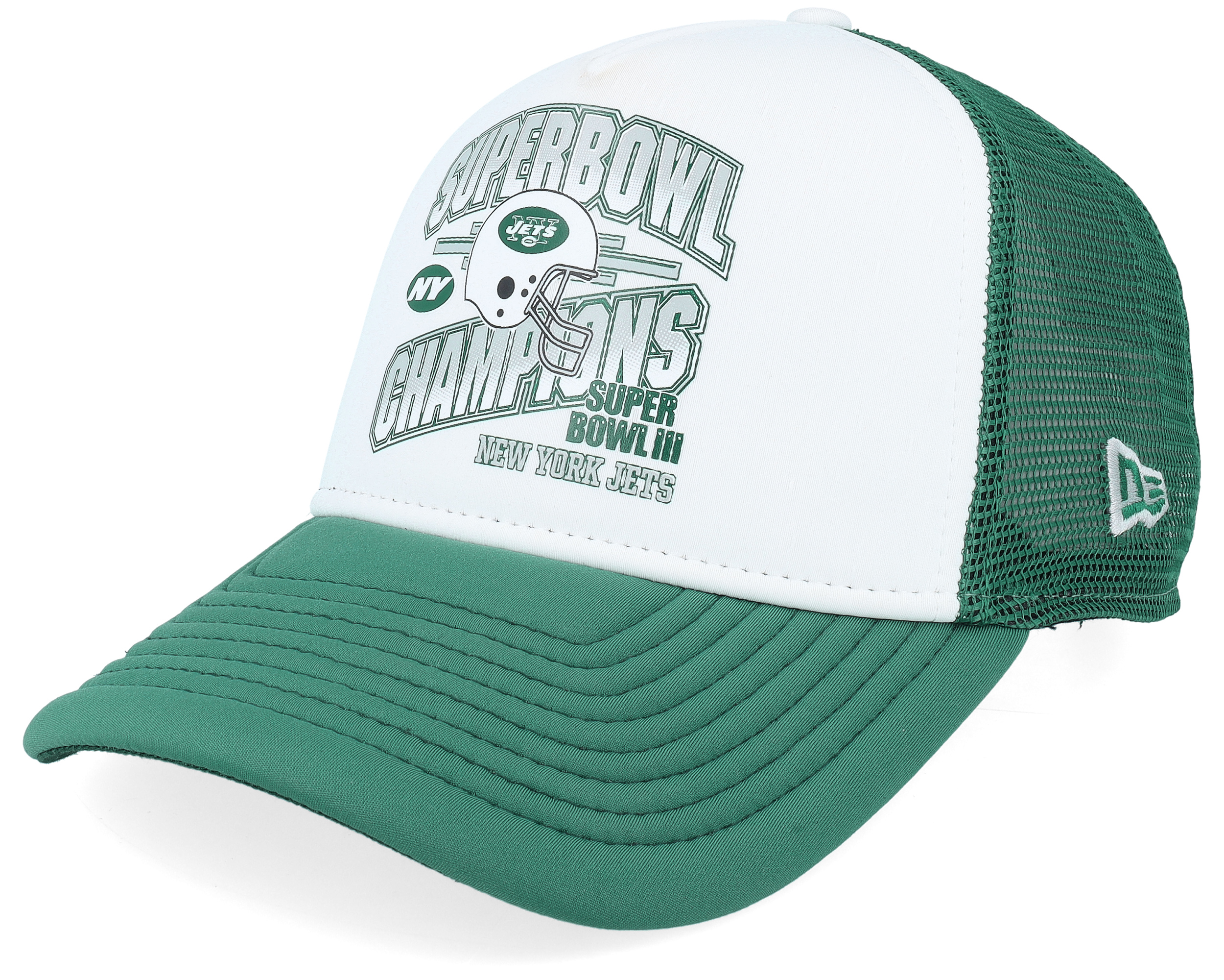 New York Jets Super Bowl Green/White A-frame Trucker - New Era キャップ ...