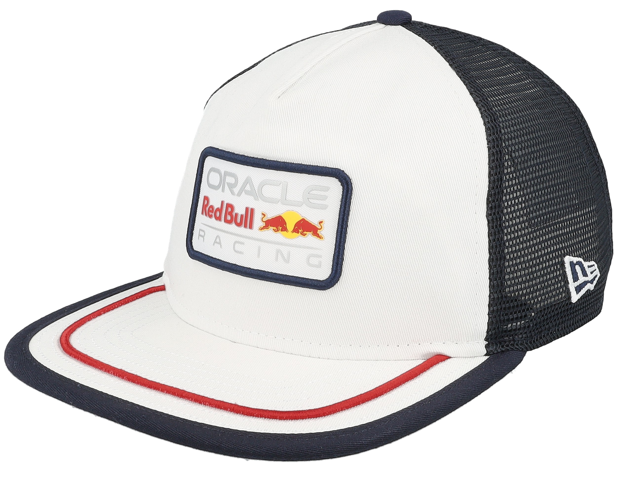 Red Bull Racing F1 25 Retro Golfer White/Navy Trucker | Hatstoreworld.com