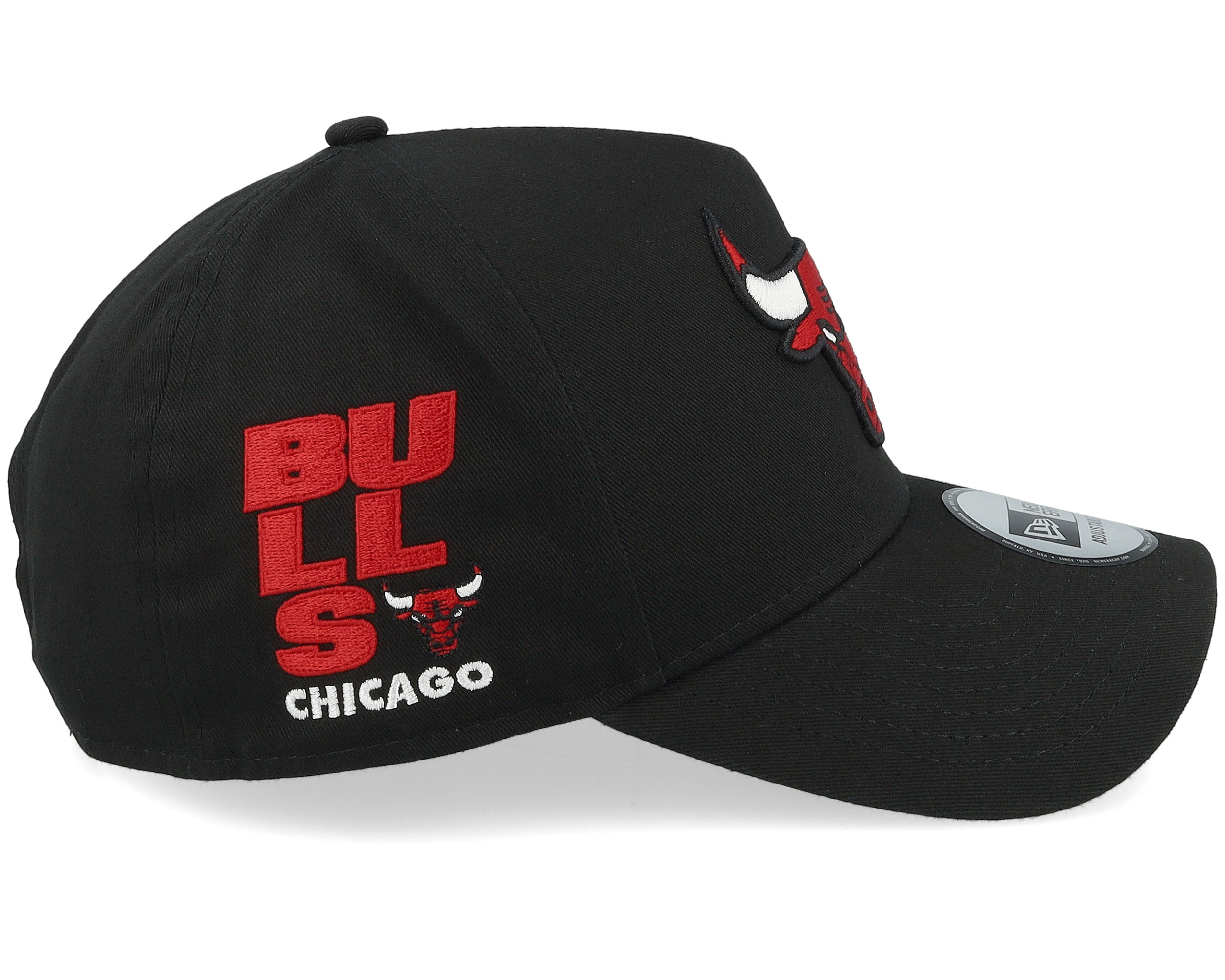 Chicago Bulls NBA Patch Black A-frame Adjustable | Hatstore.com