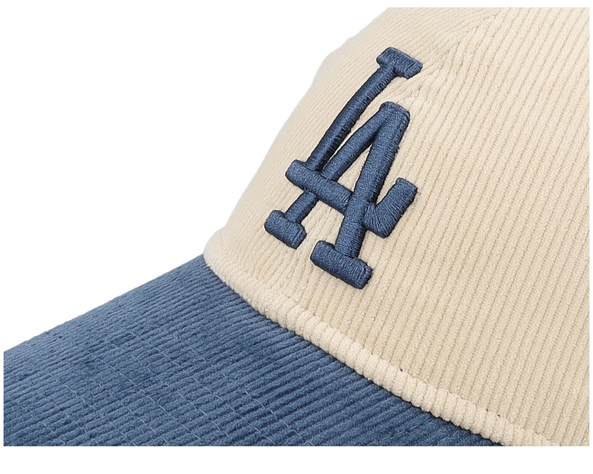 Los Angeles Dodgers Block Corduroy 9TWENTY Ivory/Royal Dad Cap - New ...