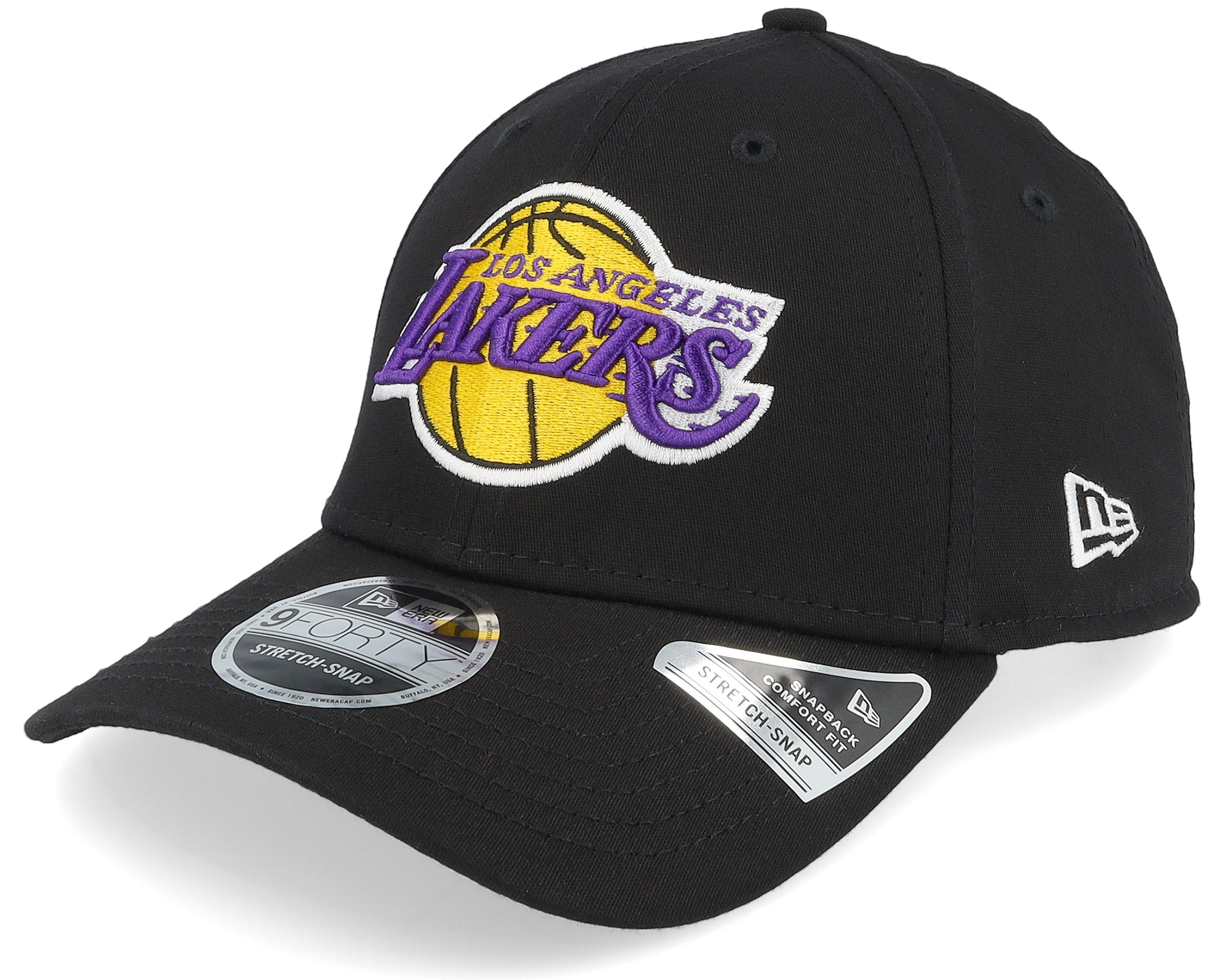 Los Angeles Lakers 9FORTY Stretch Black Adjustable - New Era Cap ...