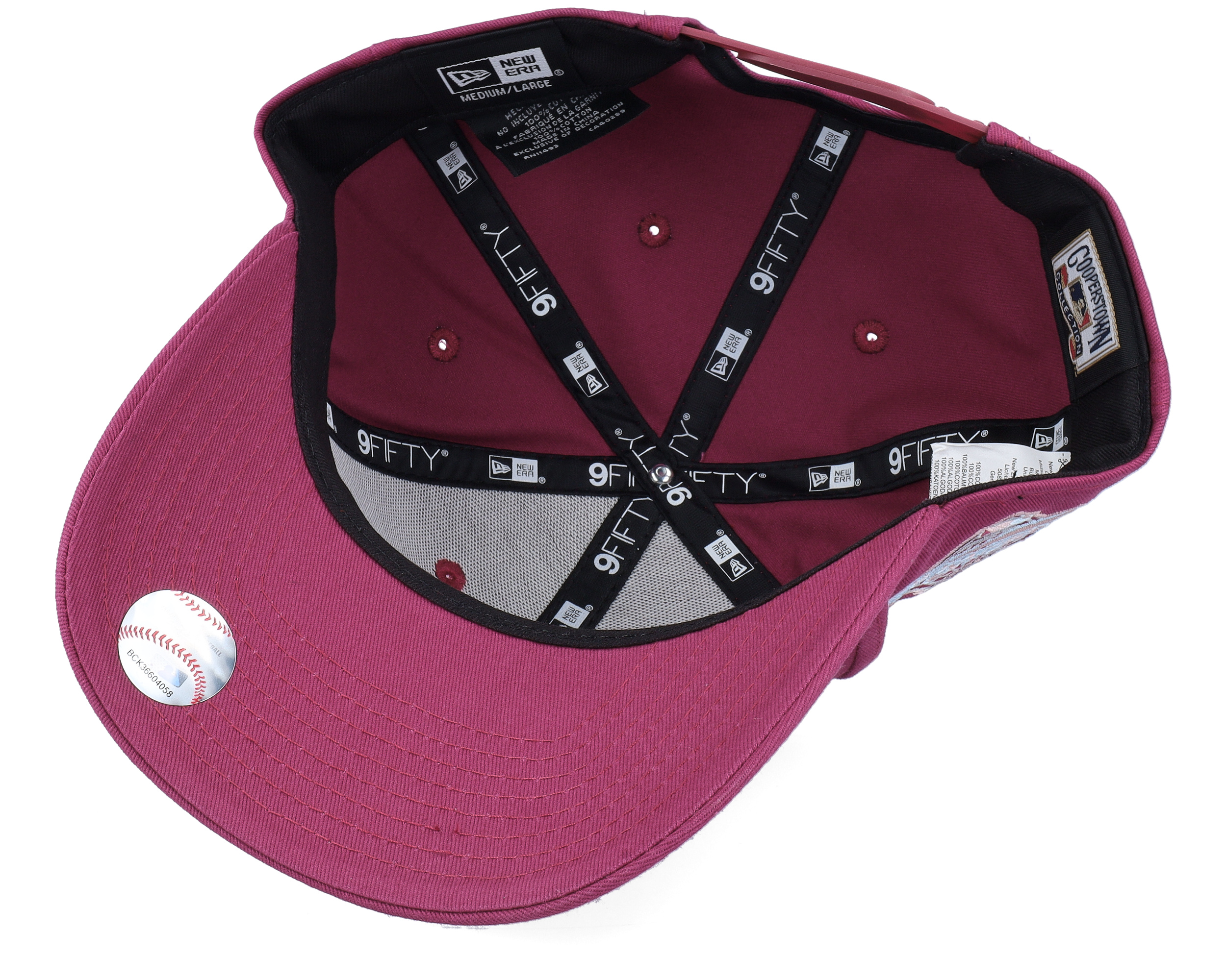 Atlanta Braves World Series 1995 9FIFTY Dark Red Pre Curved A-Frame ...