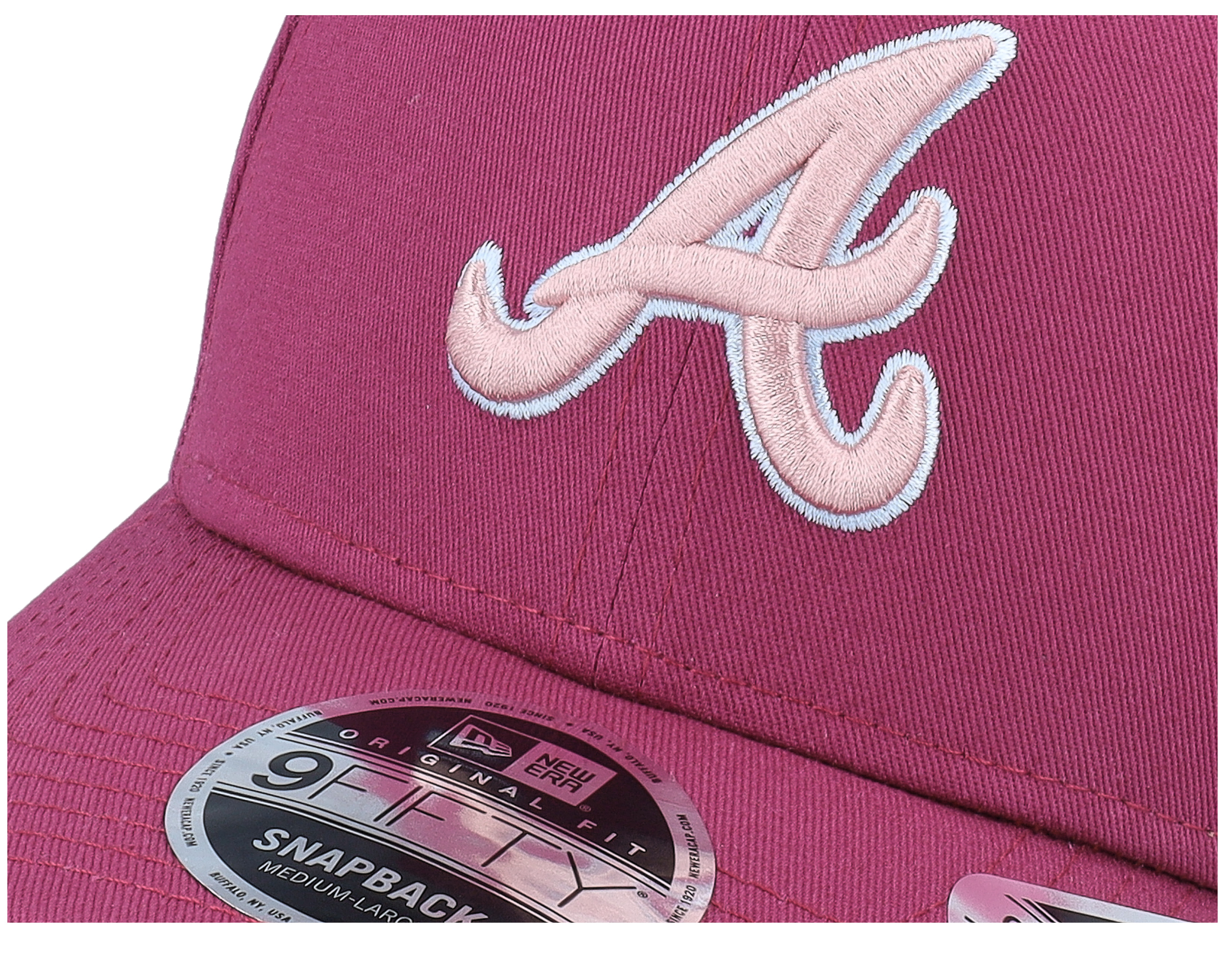 Atlanta Braves World Series 1995 9FIFTY Dark Red Pre Curved A-Frame ...