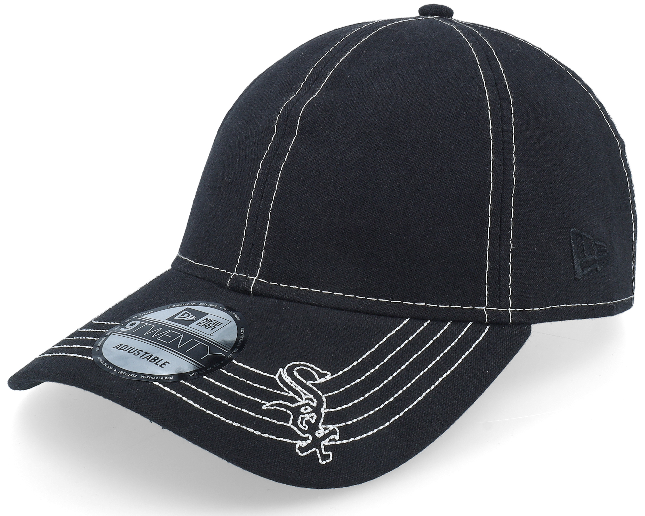 Chicago White Sox Contrast Stitch 9TWENTY Oak Black Dad Cap ...