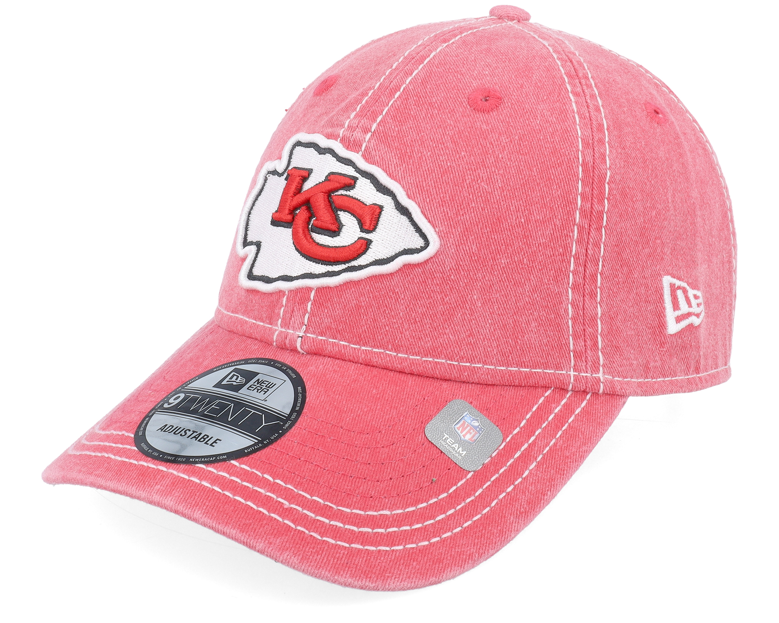 Kansas City Chiefs Washed Contrast 9TWENTY Red Dad Cap - New Era ...