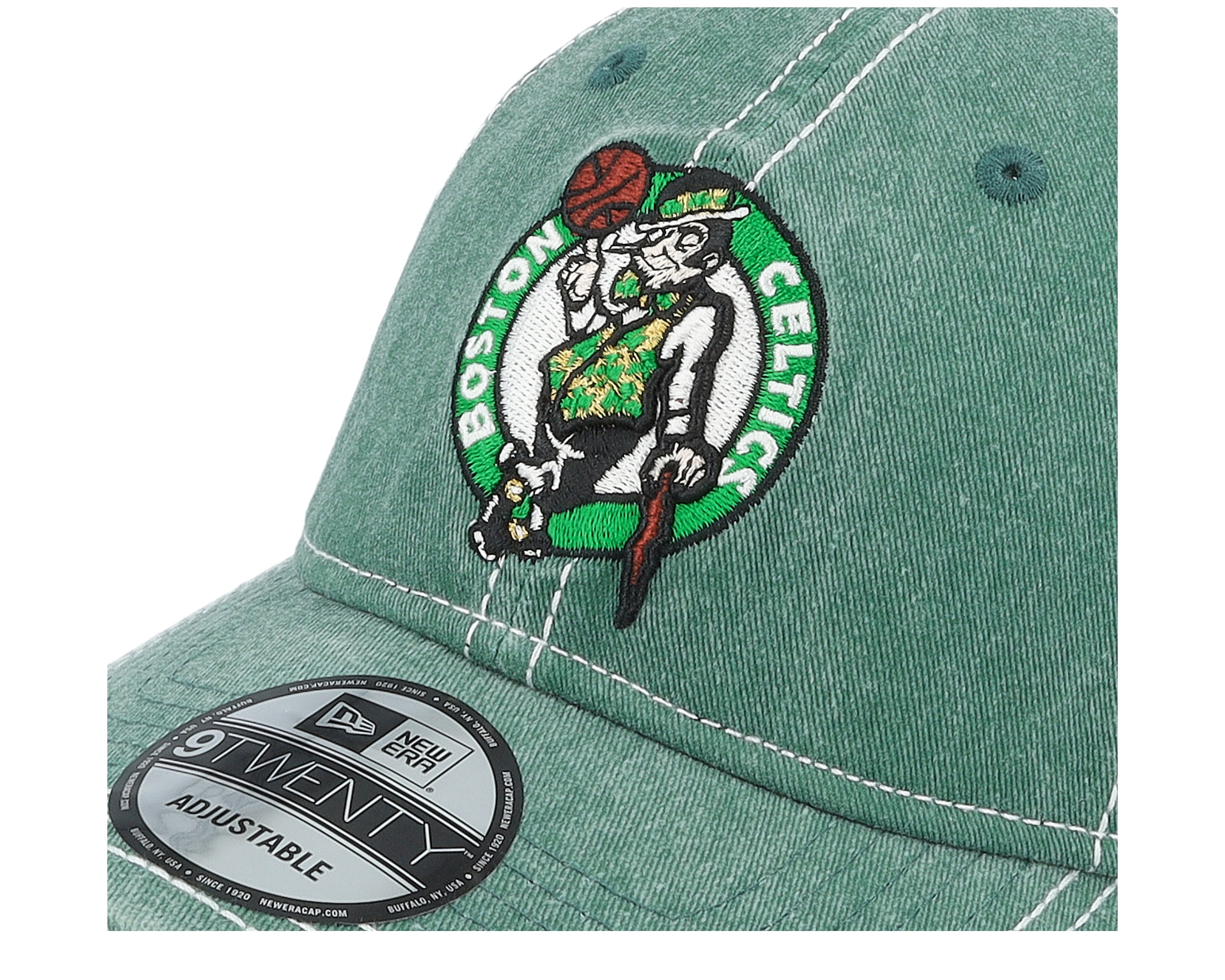 Boston Celtics Washed Contrast Green Dad Cap - New Era 棒球帽 | Hatstore.com