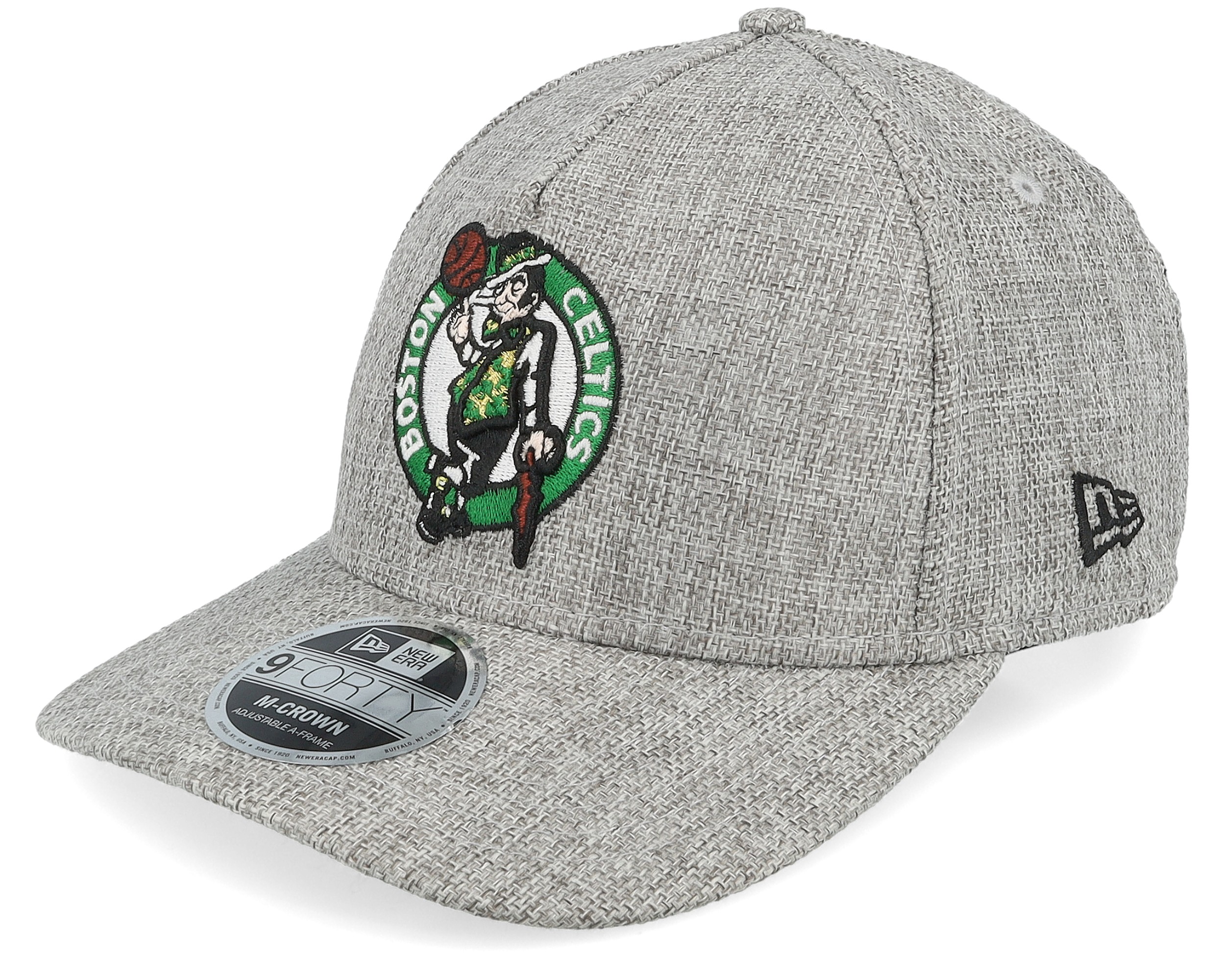 Boston Celtics 9FORTY M-Crown Cotton Weave Gray A-Frame Adjustable | Hatstoreworld.com