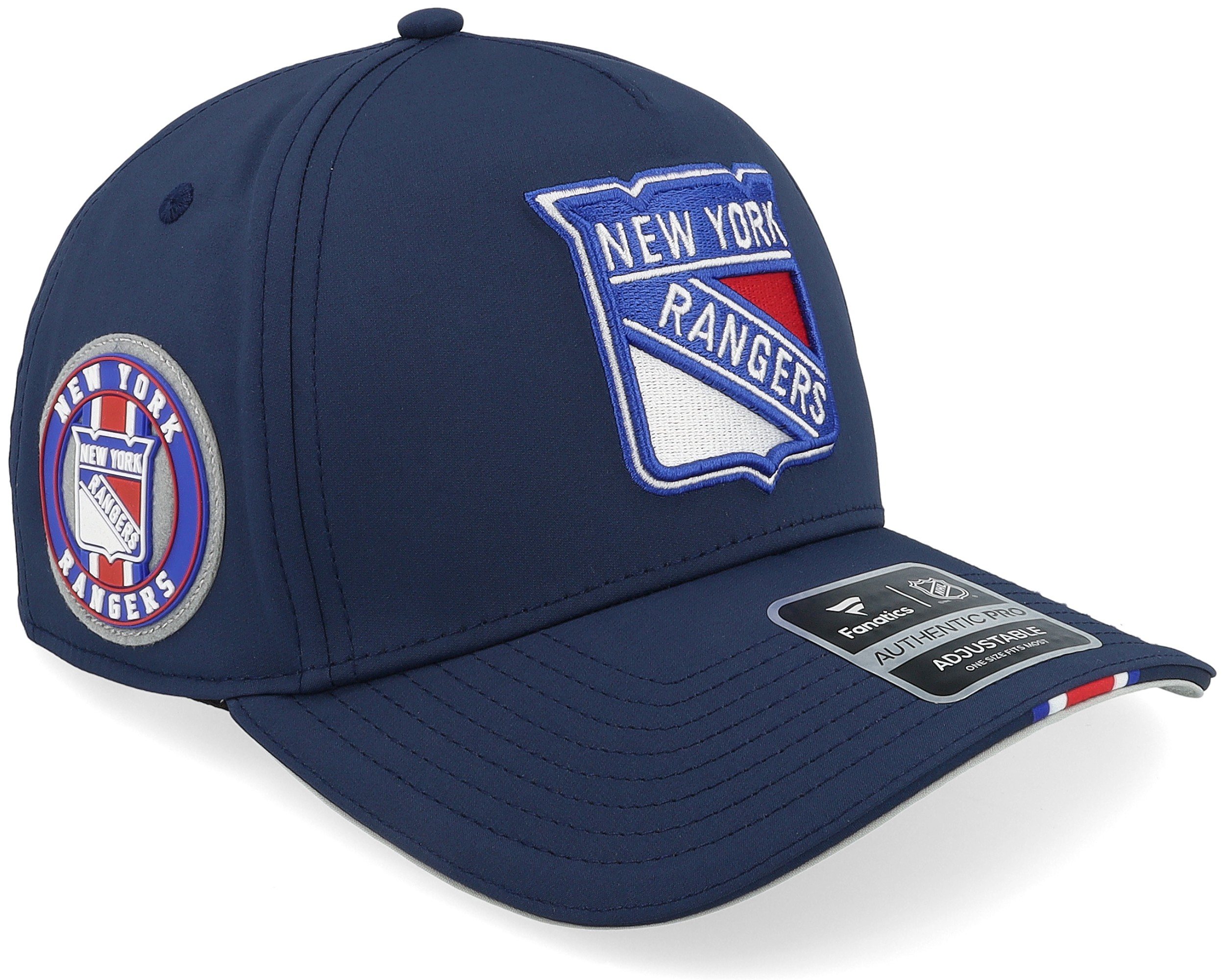 New York Rangers Auth Pro 2025 NHL Mesh Navy A-Frame Adjustable ...
