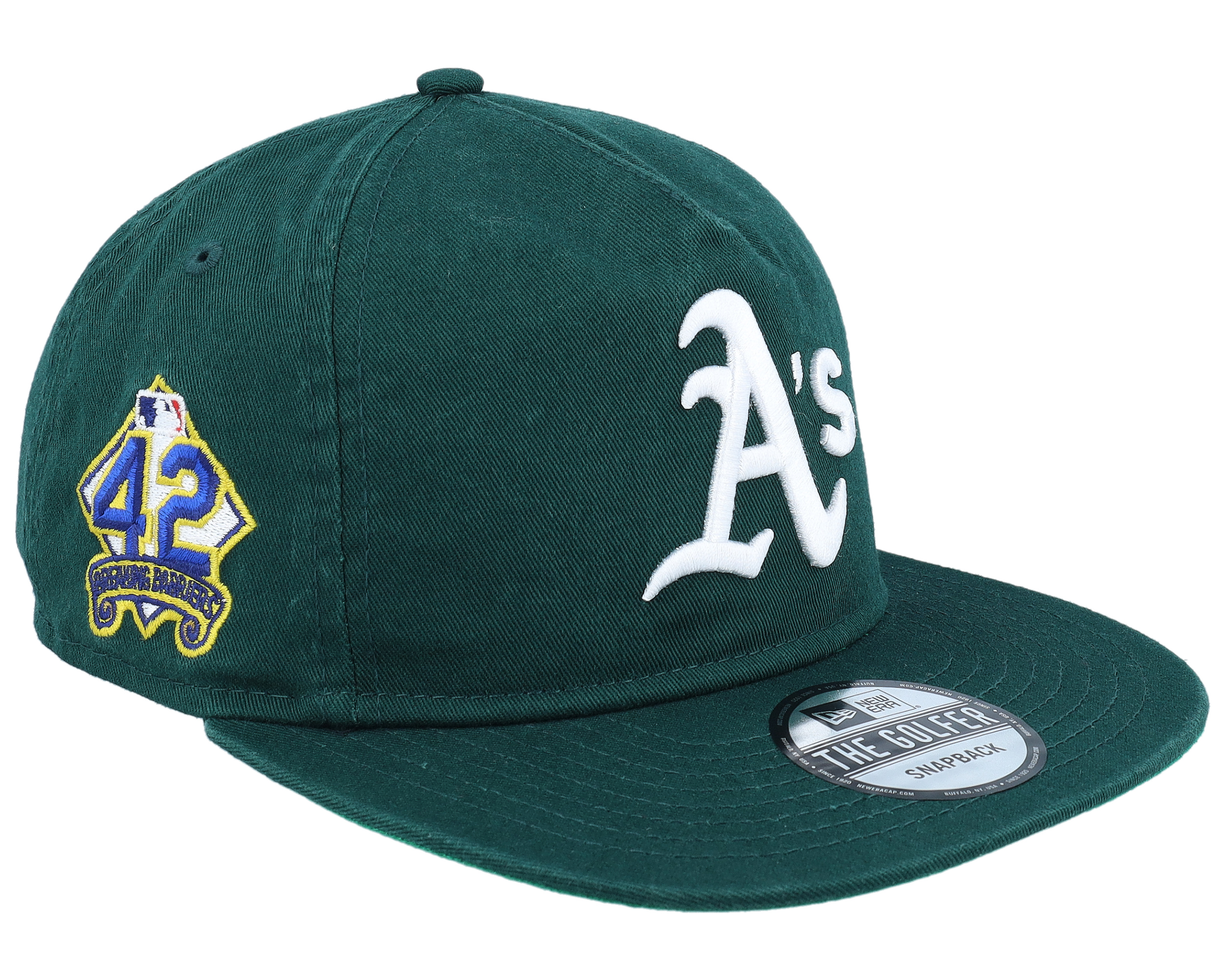 Oakland Athletics MLB Jackie Robinson Day Golfer Green Snapback ...