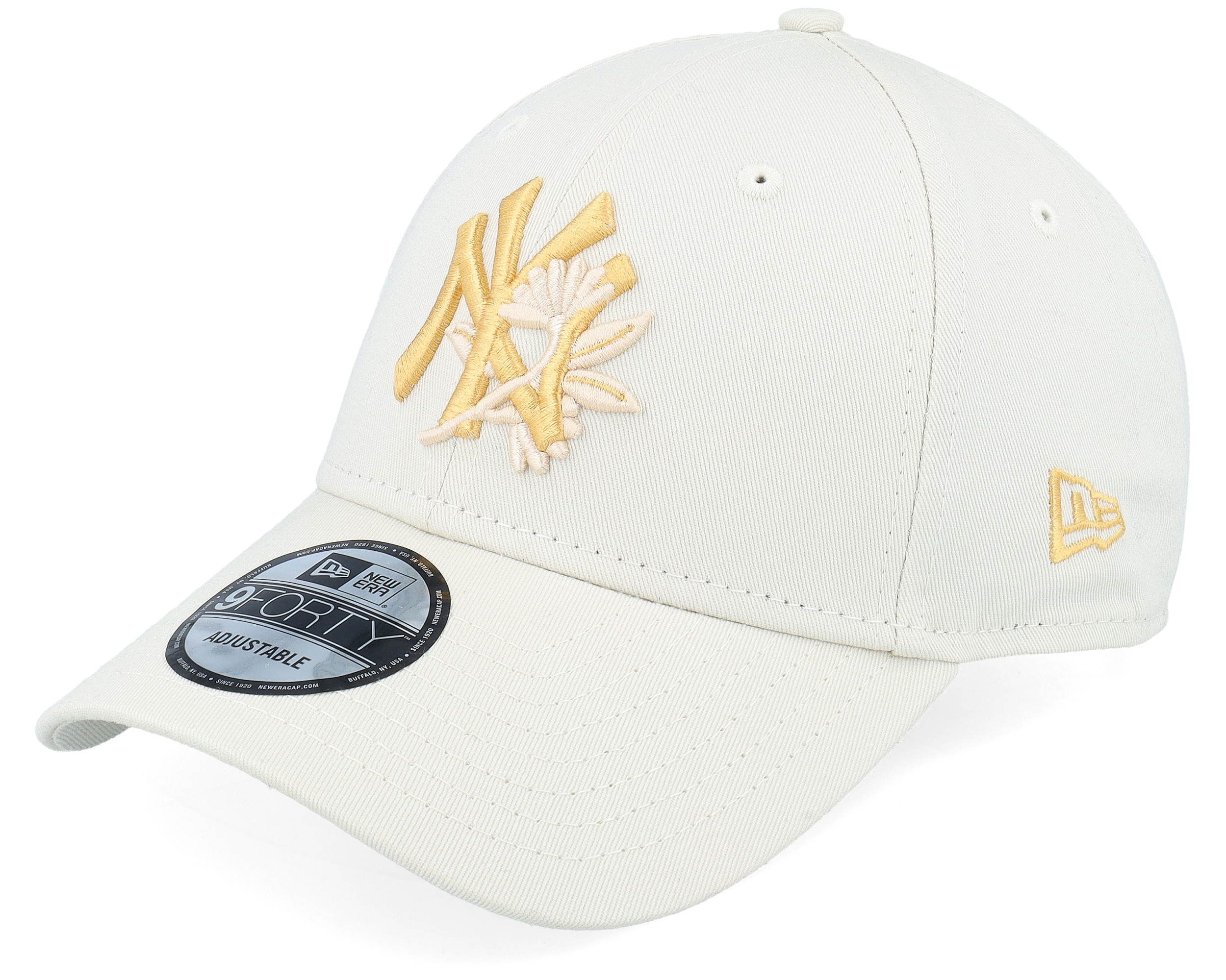 New York Yankees Floral Icon 9FORTY Ivory/Gold Yellow Adjustable - New ...