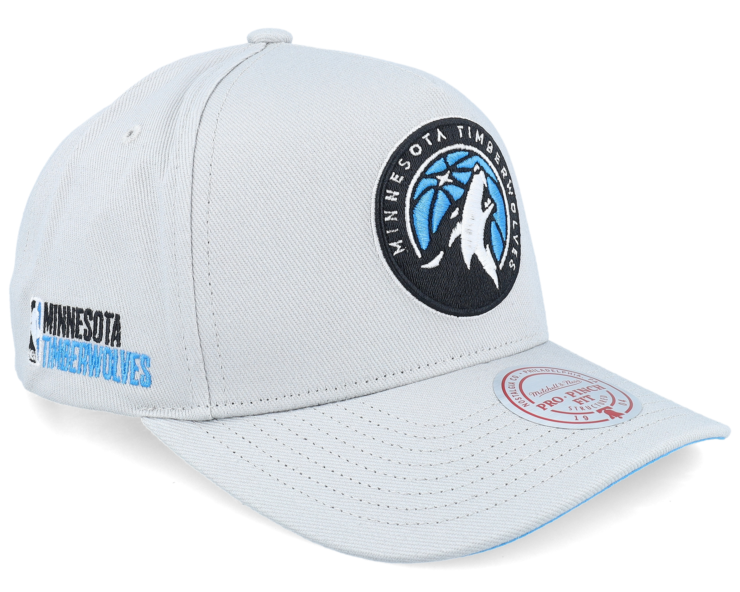 Minnesota Timberwolves Grey Blue Pro Crown Grey A-frame Adjustable ...