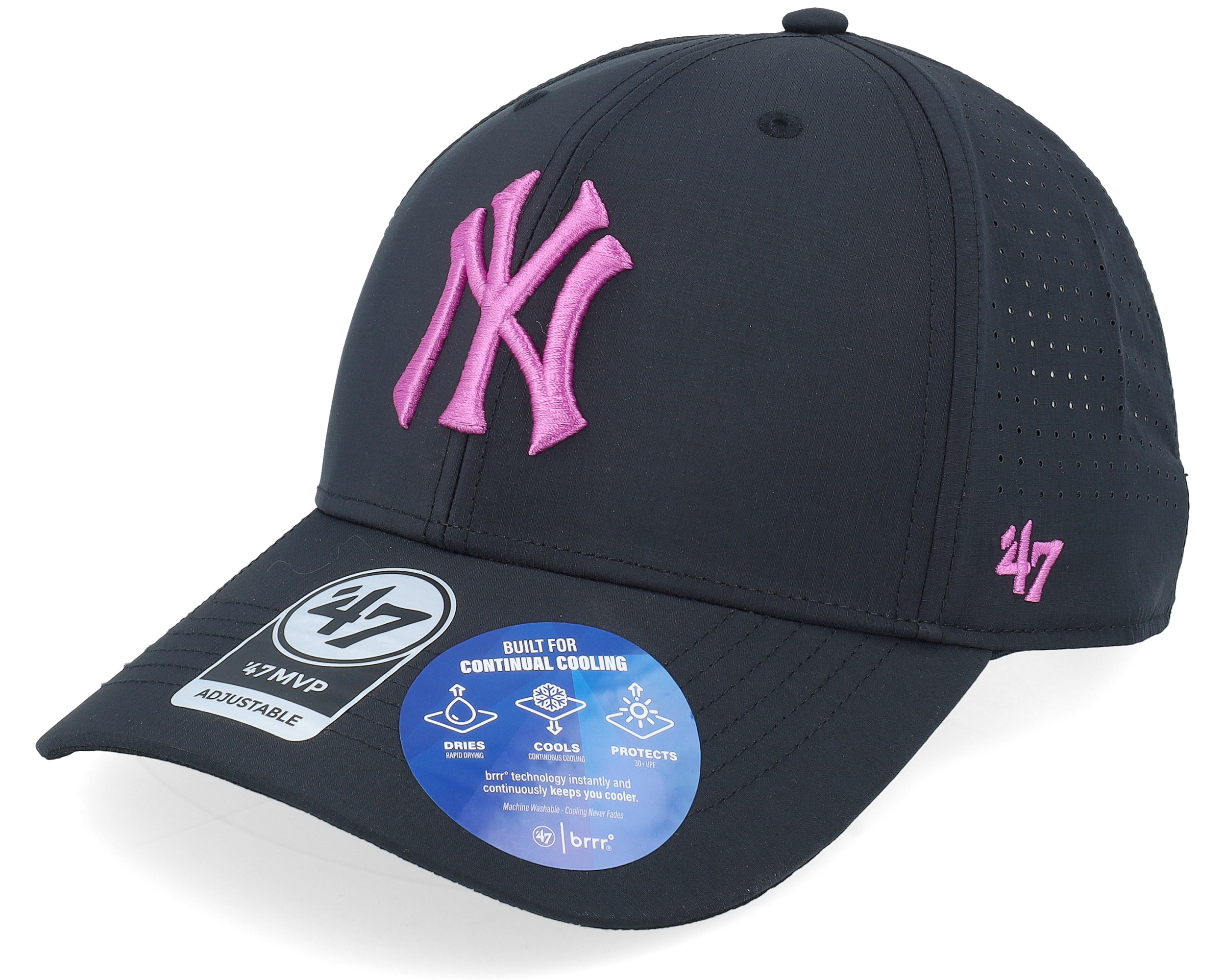 New York Yankees MLB Line 47 Mvp Cap Black Adjustable | Hatstoreworld.com