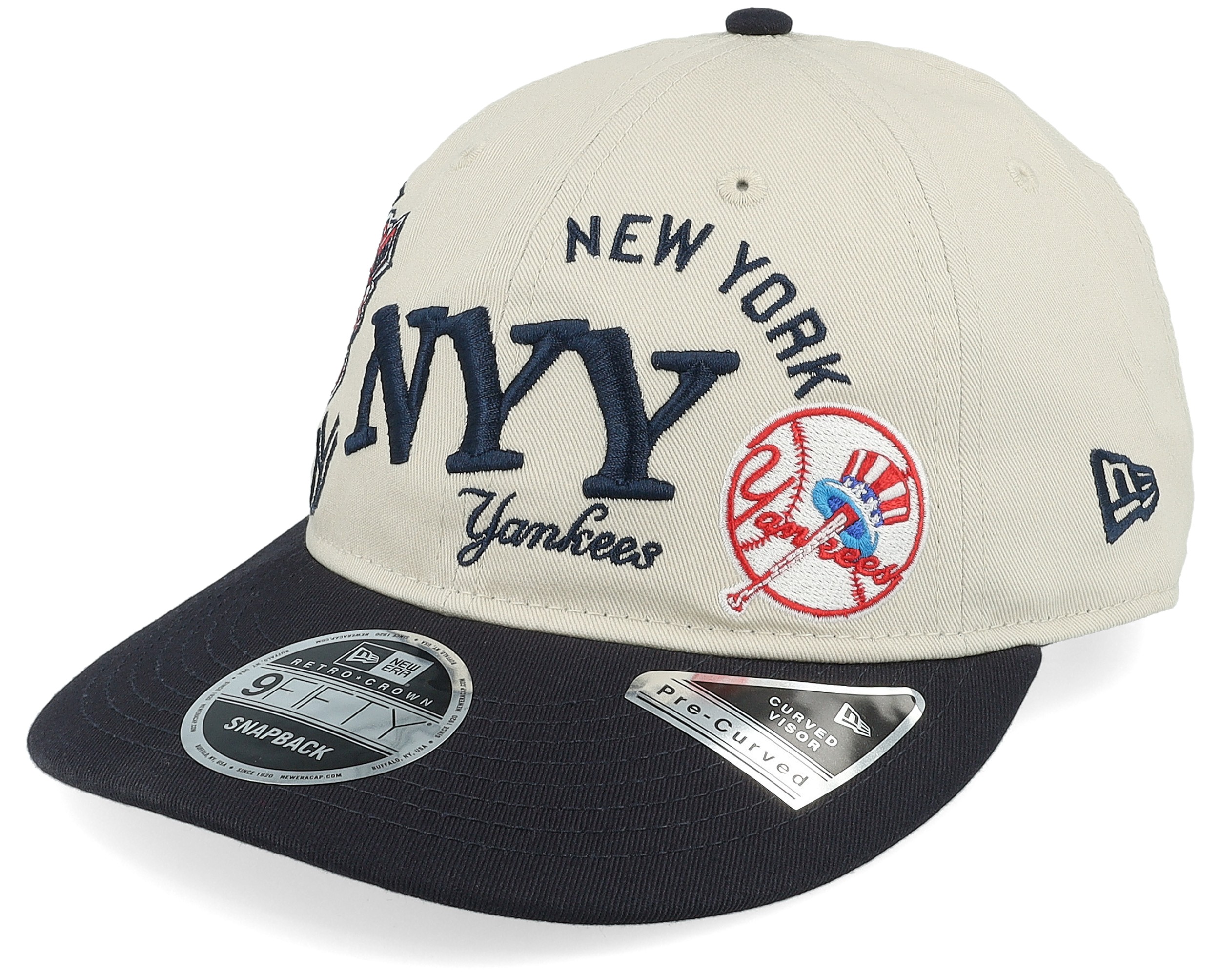 New York Yankees 9FIFTY Scatter Stone/Navy Dad Cap - New Era | Hatstore.com