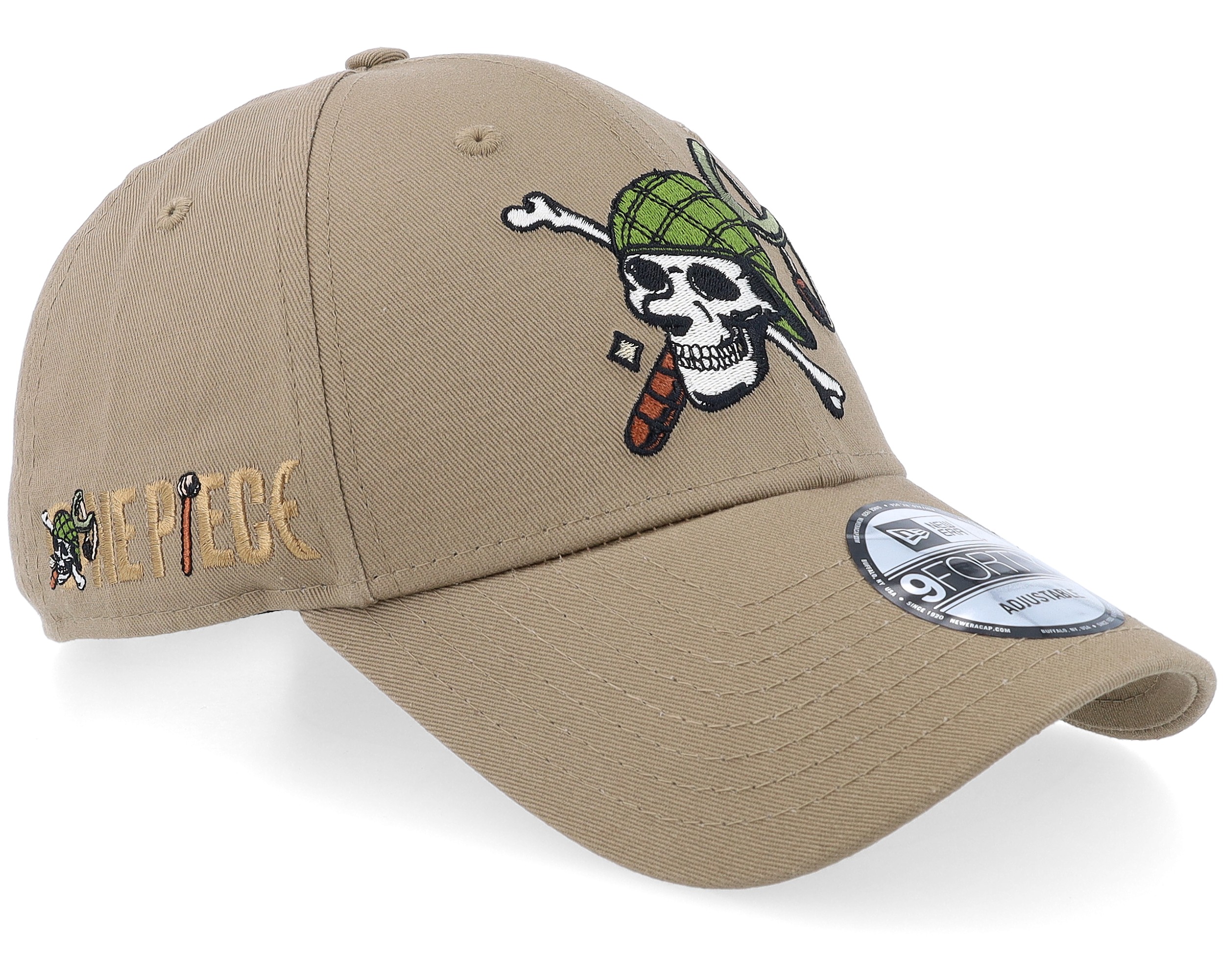 Usopp 9FORTY One Piece Khaki Adjustable | Hatstore.com