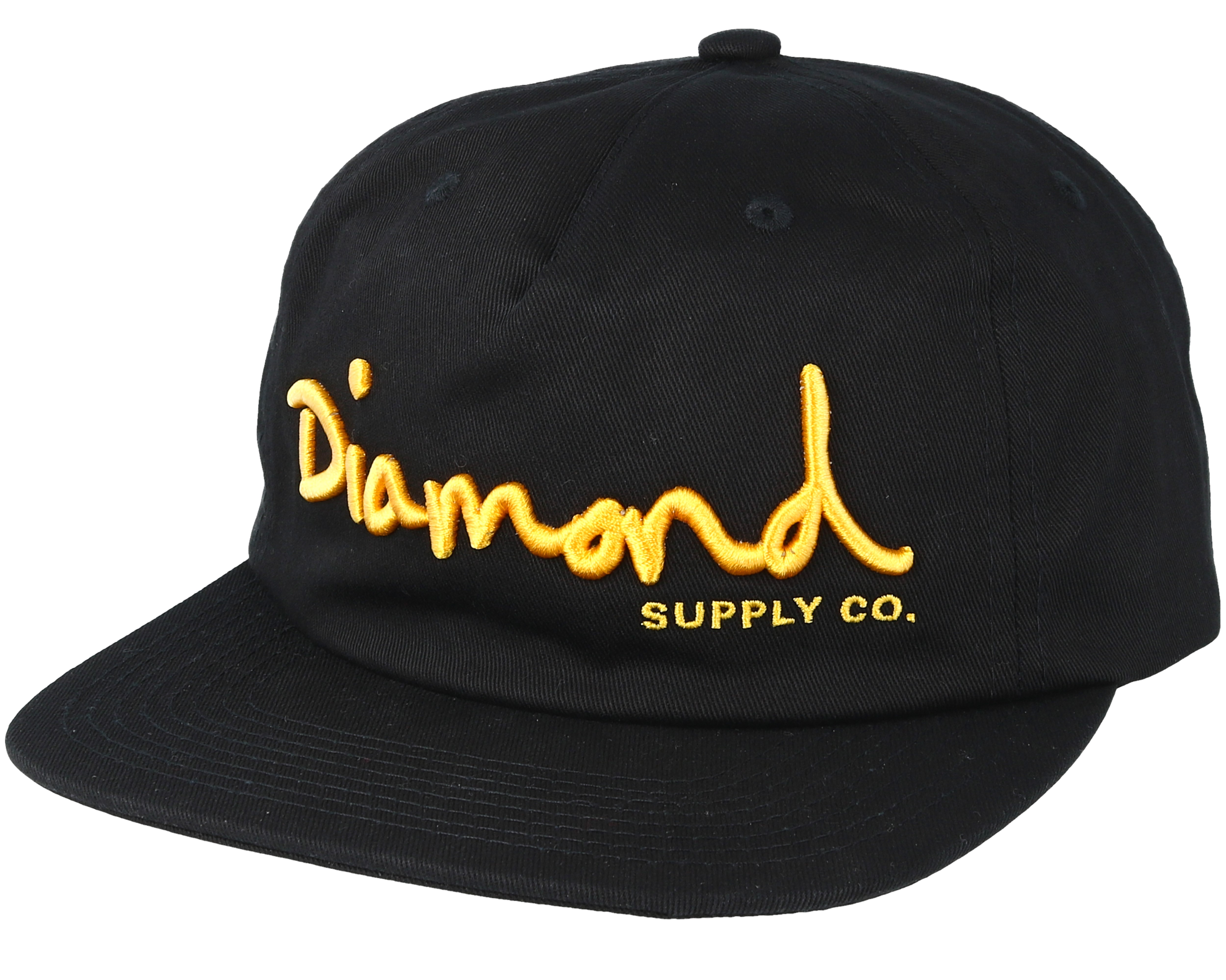 Script Sports Unconstructed Black Snapback - Diamond Cap ...