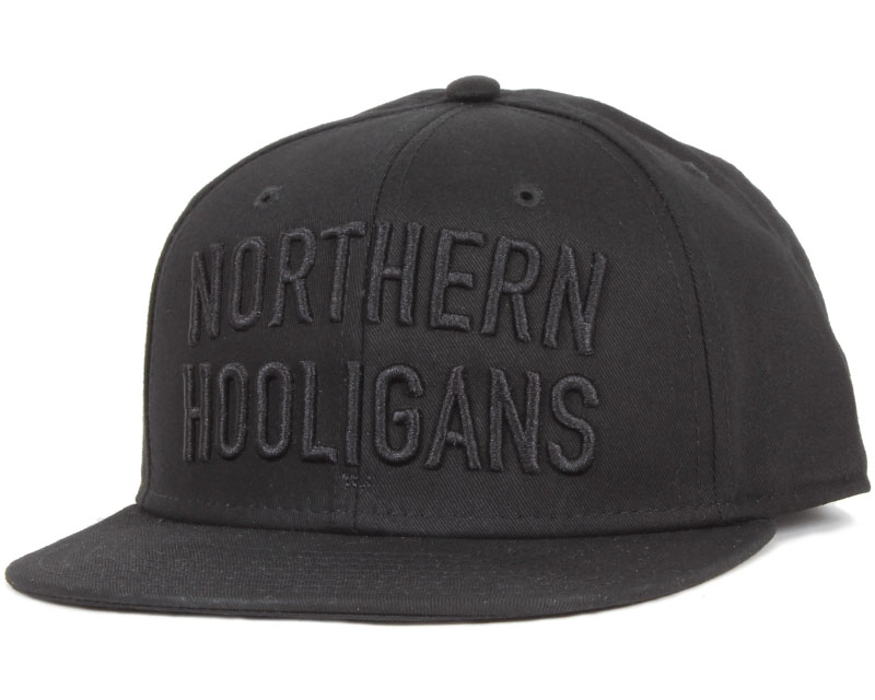 Hooligans Black/Black Snapback - Northern Hooligans | Hatstore.com