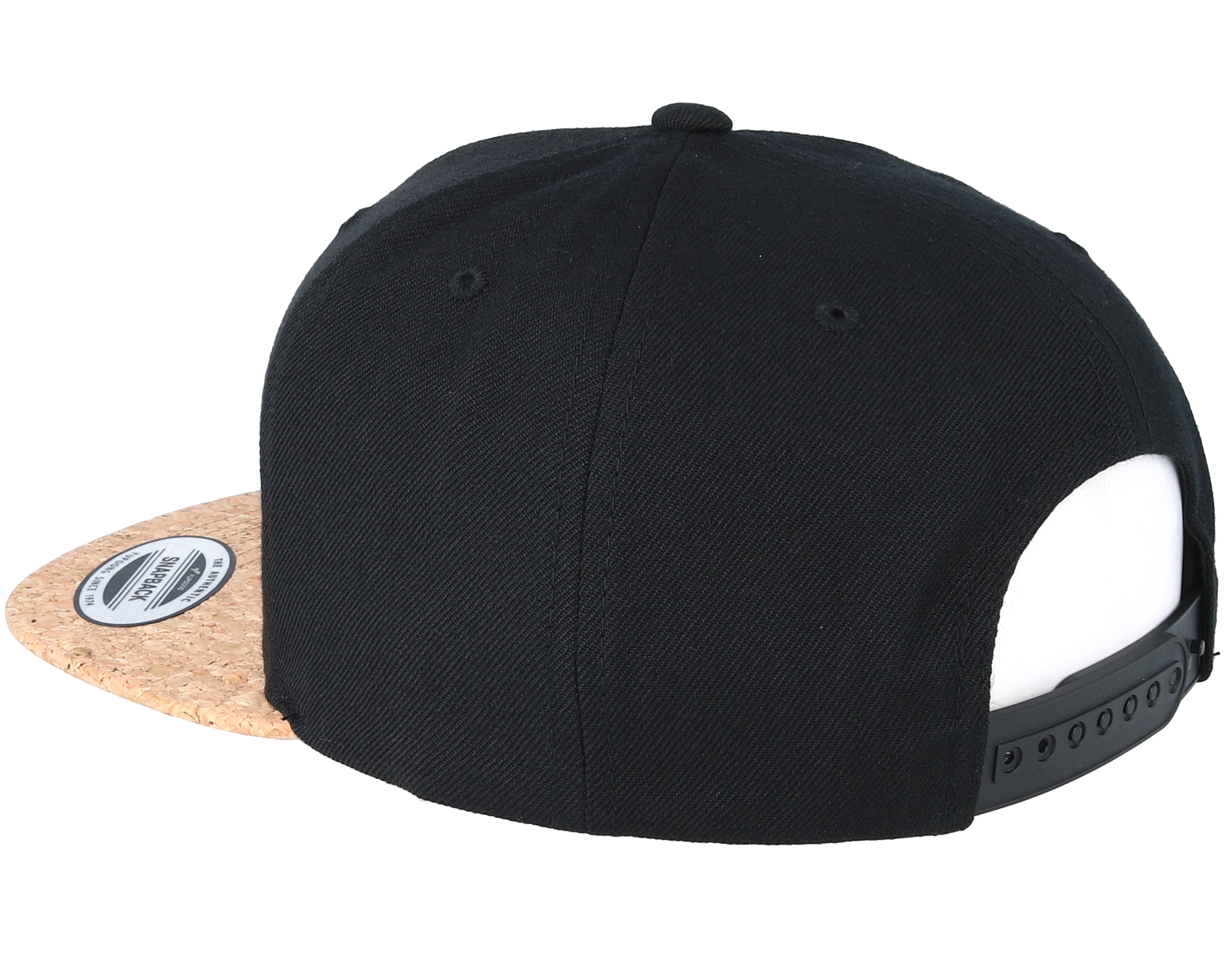 Black/Cork Snapback - Yupoong cap | Hatstoreworld.com