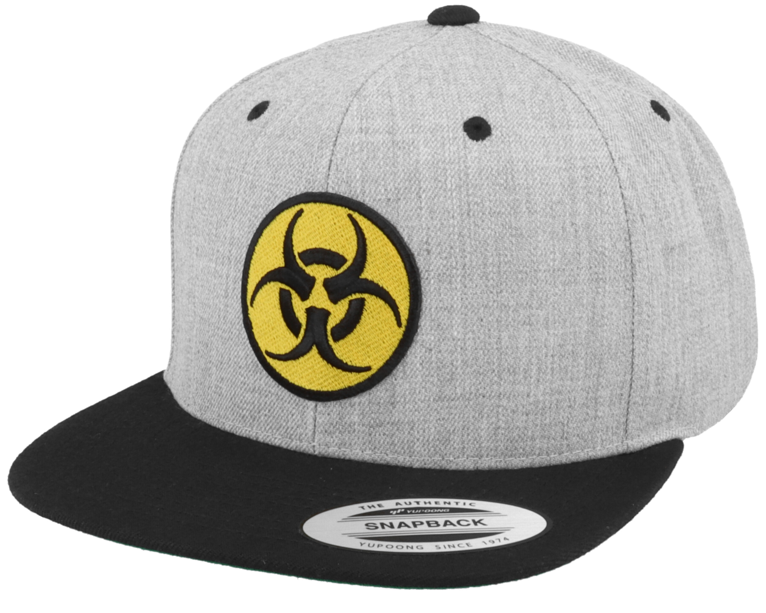 Biohazard Grey/Yellow Snapback - Iconic cap | Hatstoreworld.com