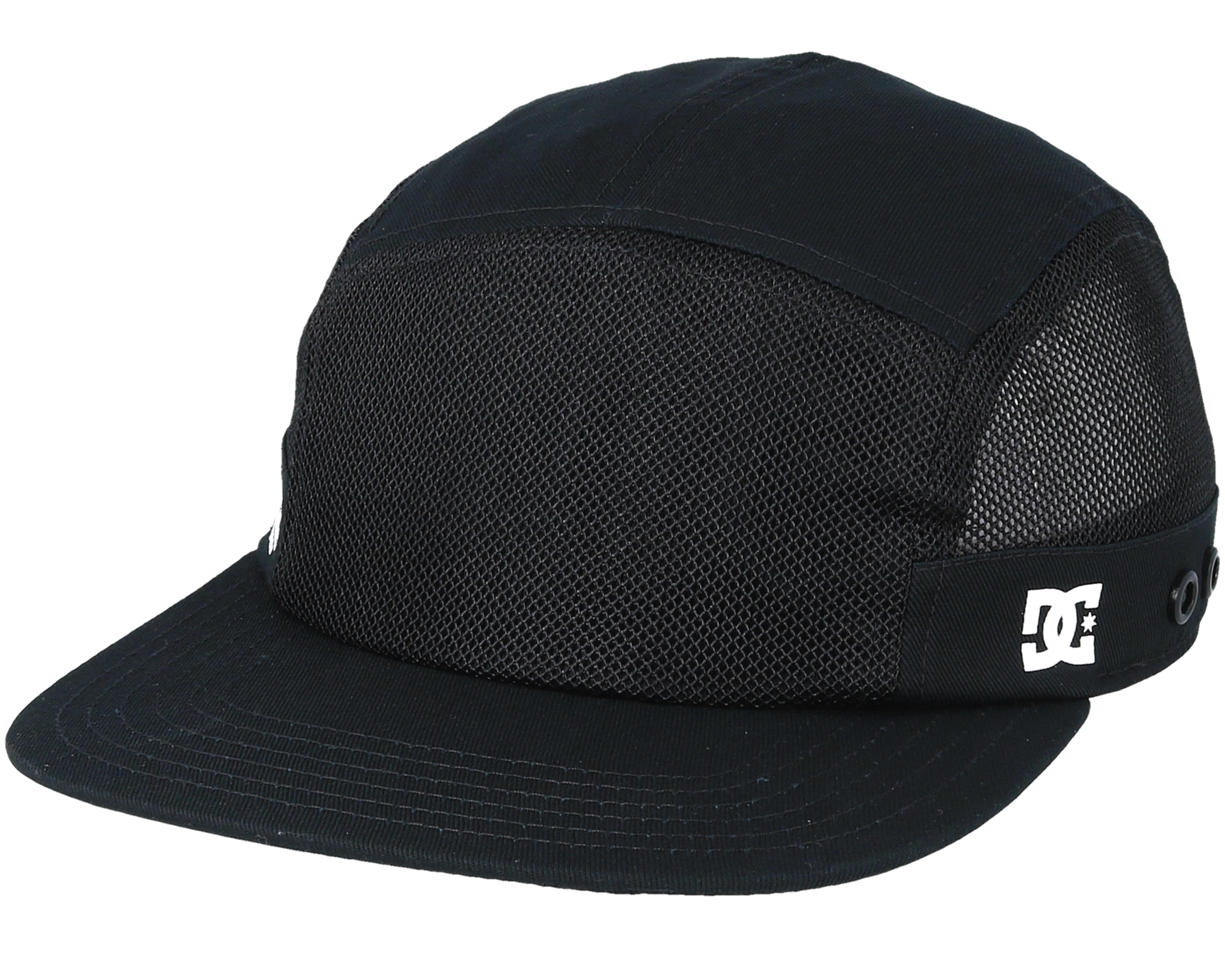 Mnt Camper 5-Panel Black Earflap | Hatstoreworld.com