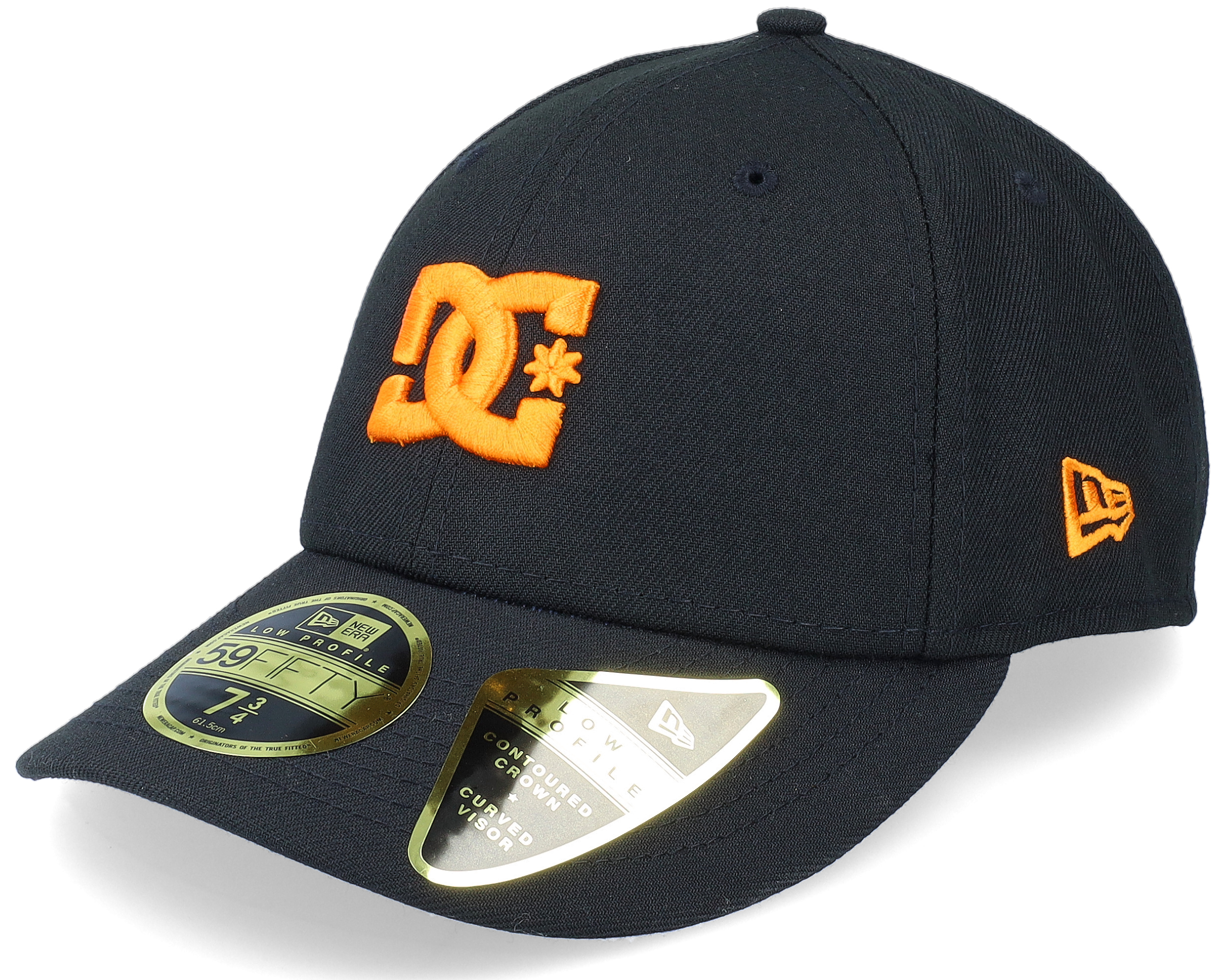 Low Profile Pro Black/Orange Fitted | Hatstoreworld.com