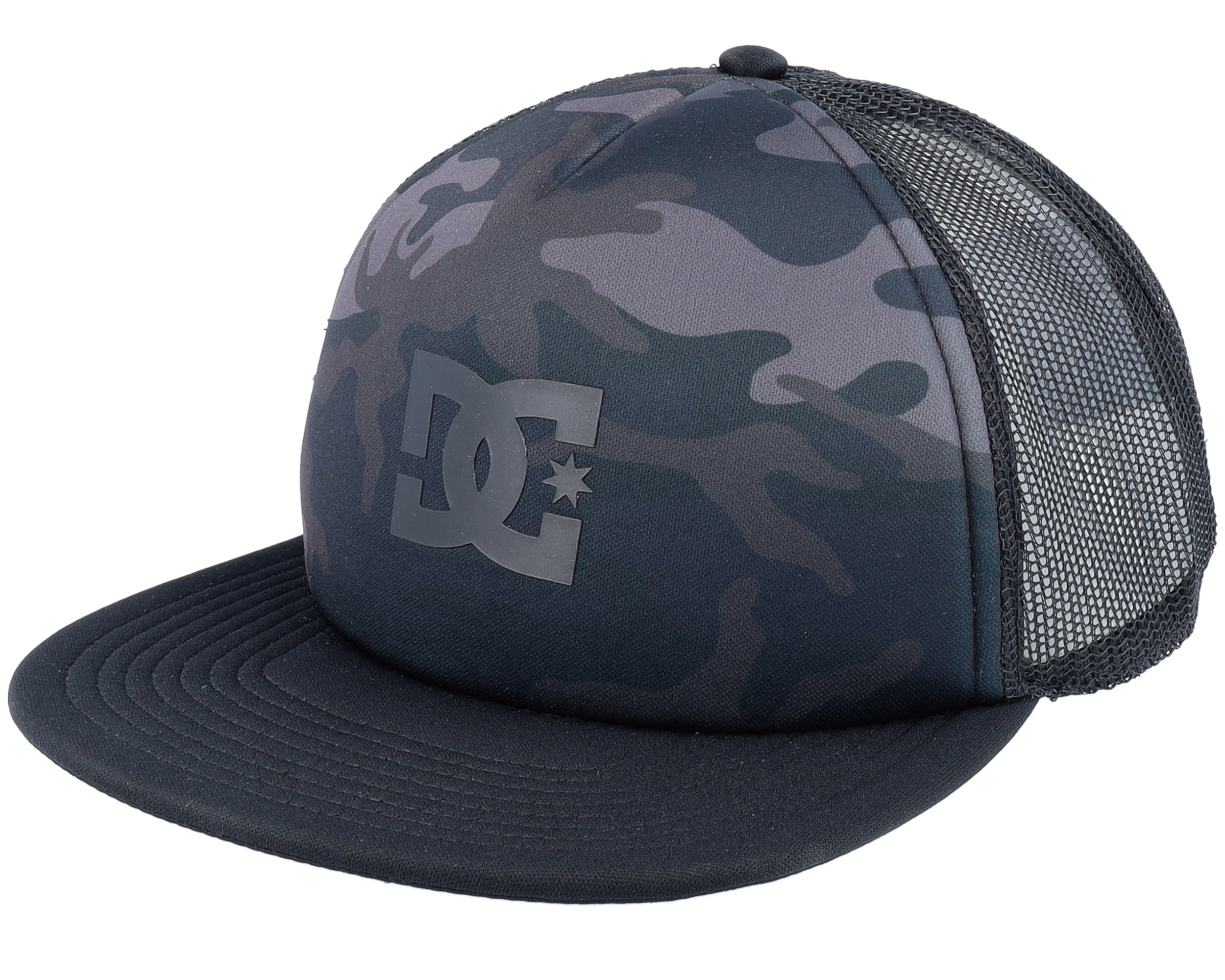 Gas Station Black Camo Trucker | Hatstoreworld.com