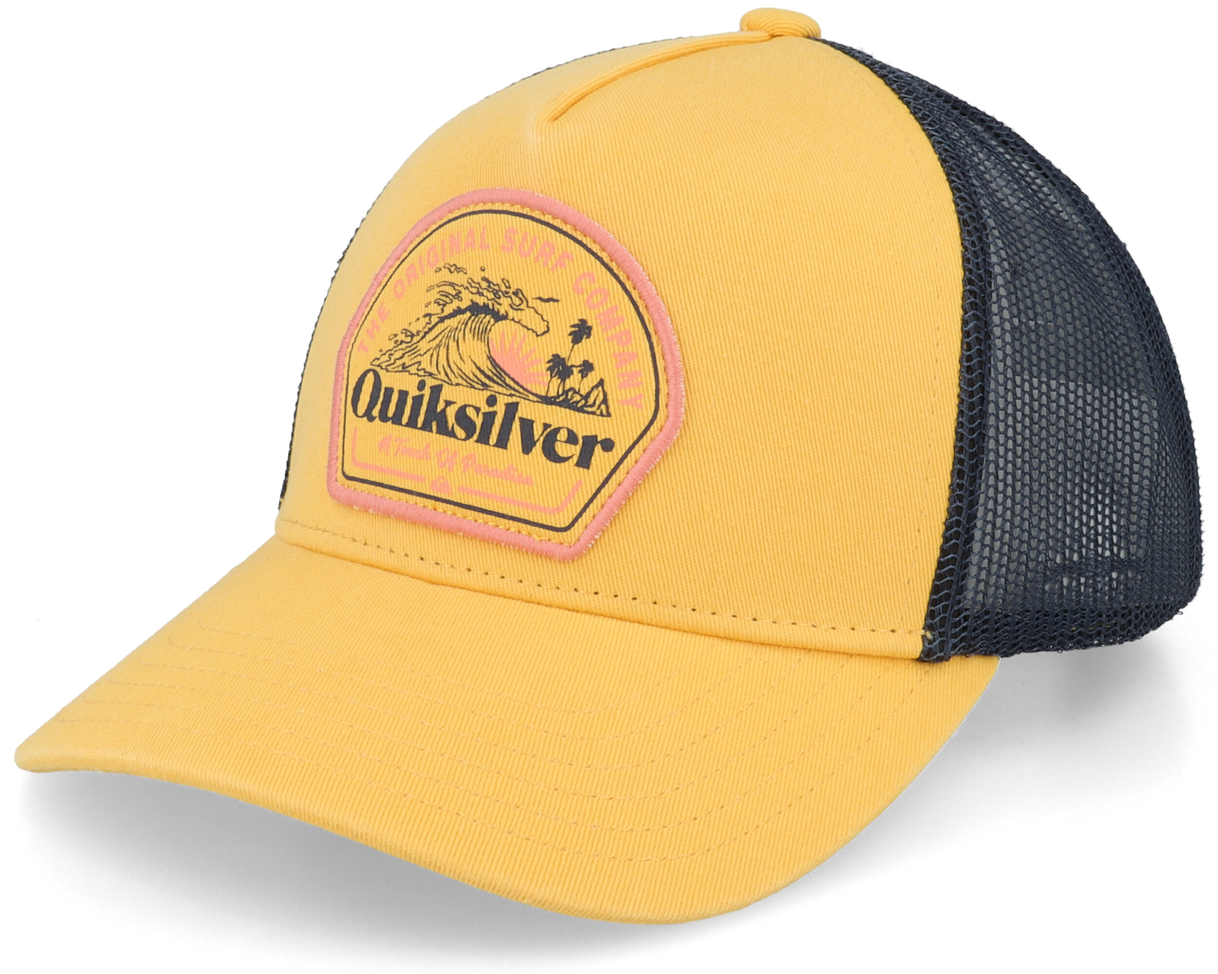 Sunset Wave Sport Snapdragon Yellow/Navy Trucker | Hatstoreworld.com