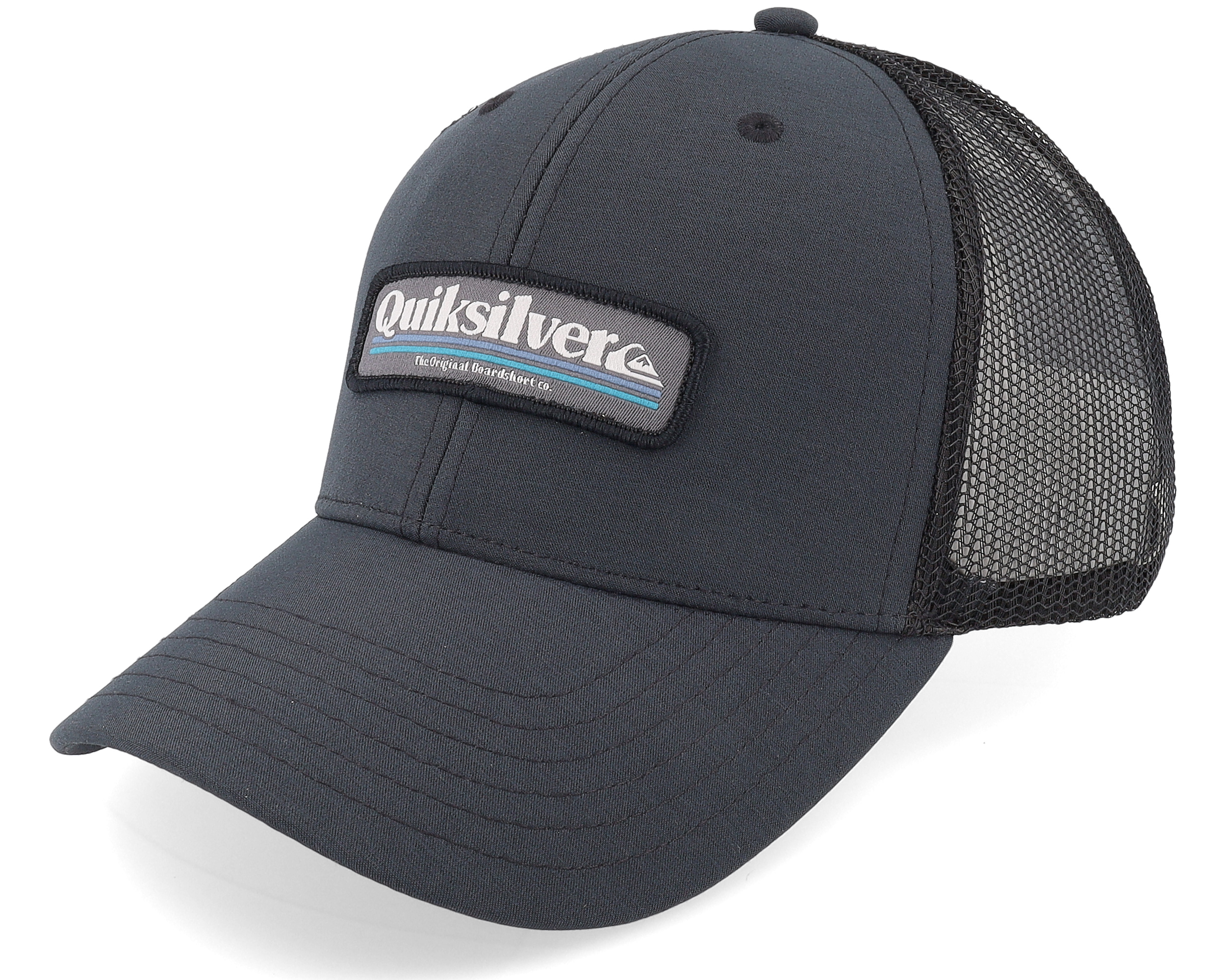 Stern Catch Black Trucker - Quiksilver caps | Hatstore.no