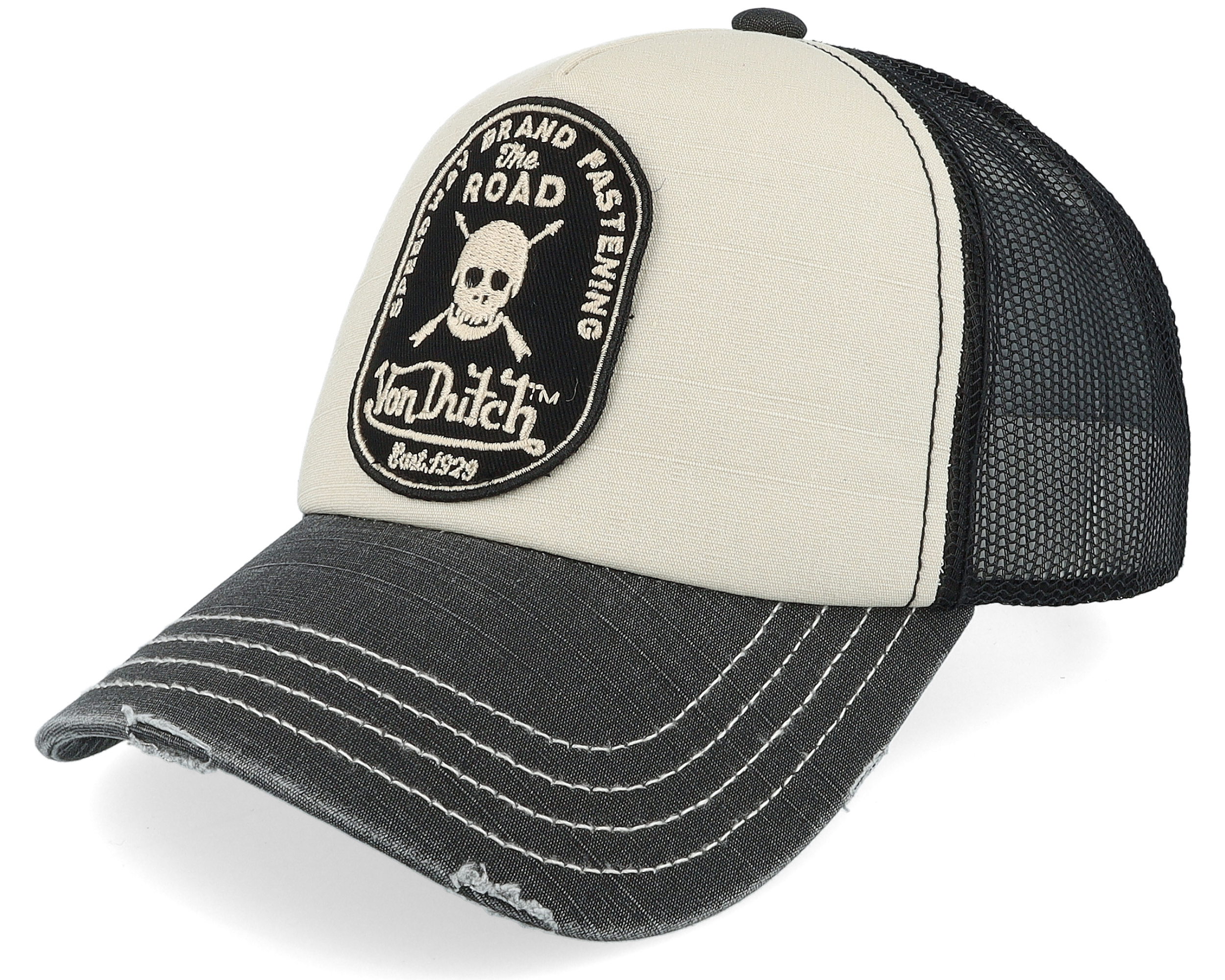 Speedway Beige/Black Trucker | Hatstoreworld.com