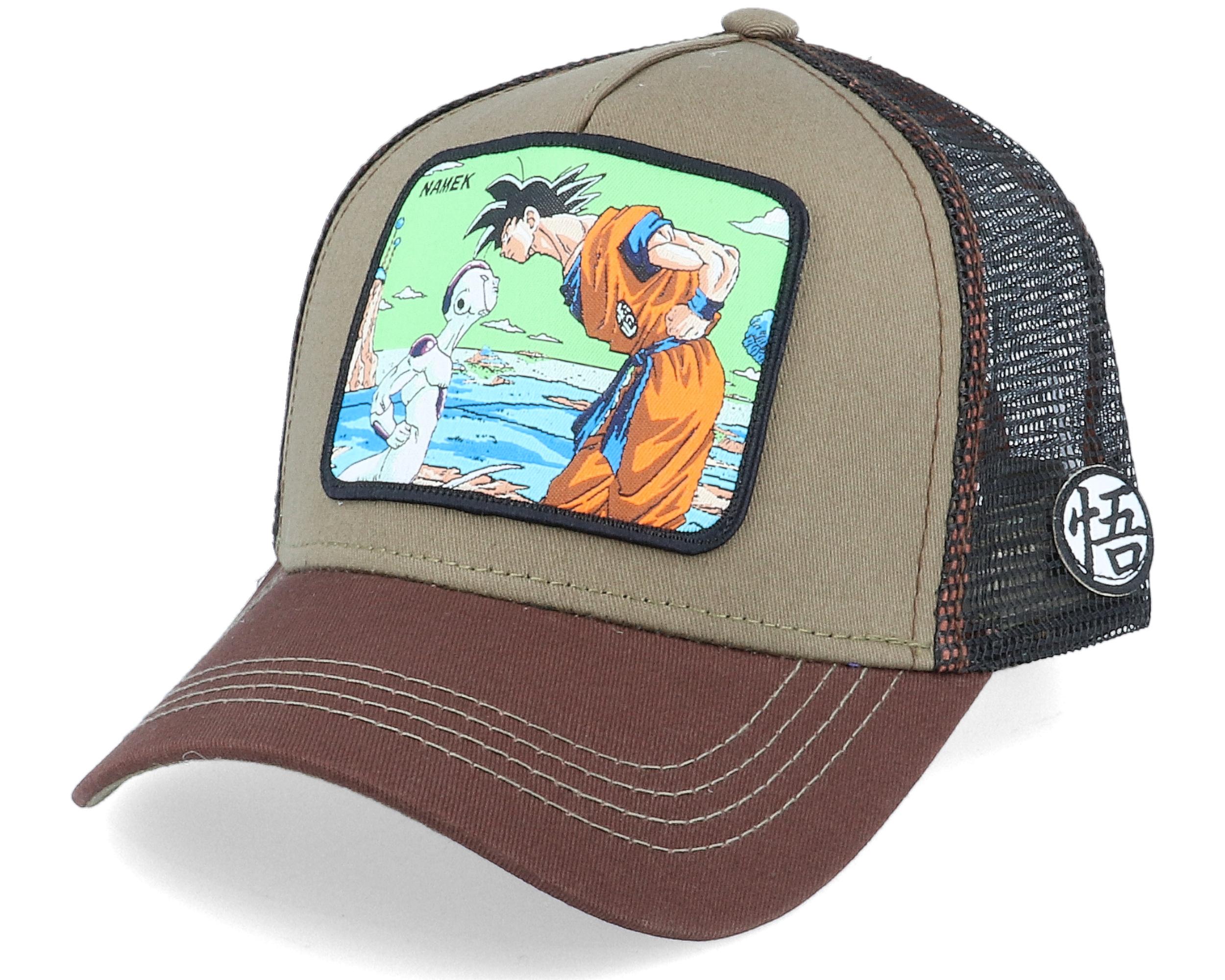 Dragon Ball DBZ Namek Olive/Brown/Black Trucker | Hatstoreworld.com