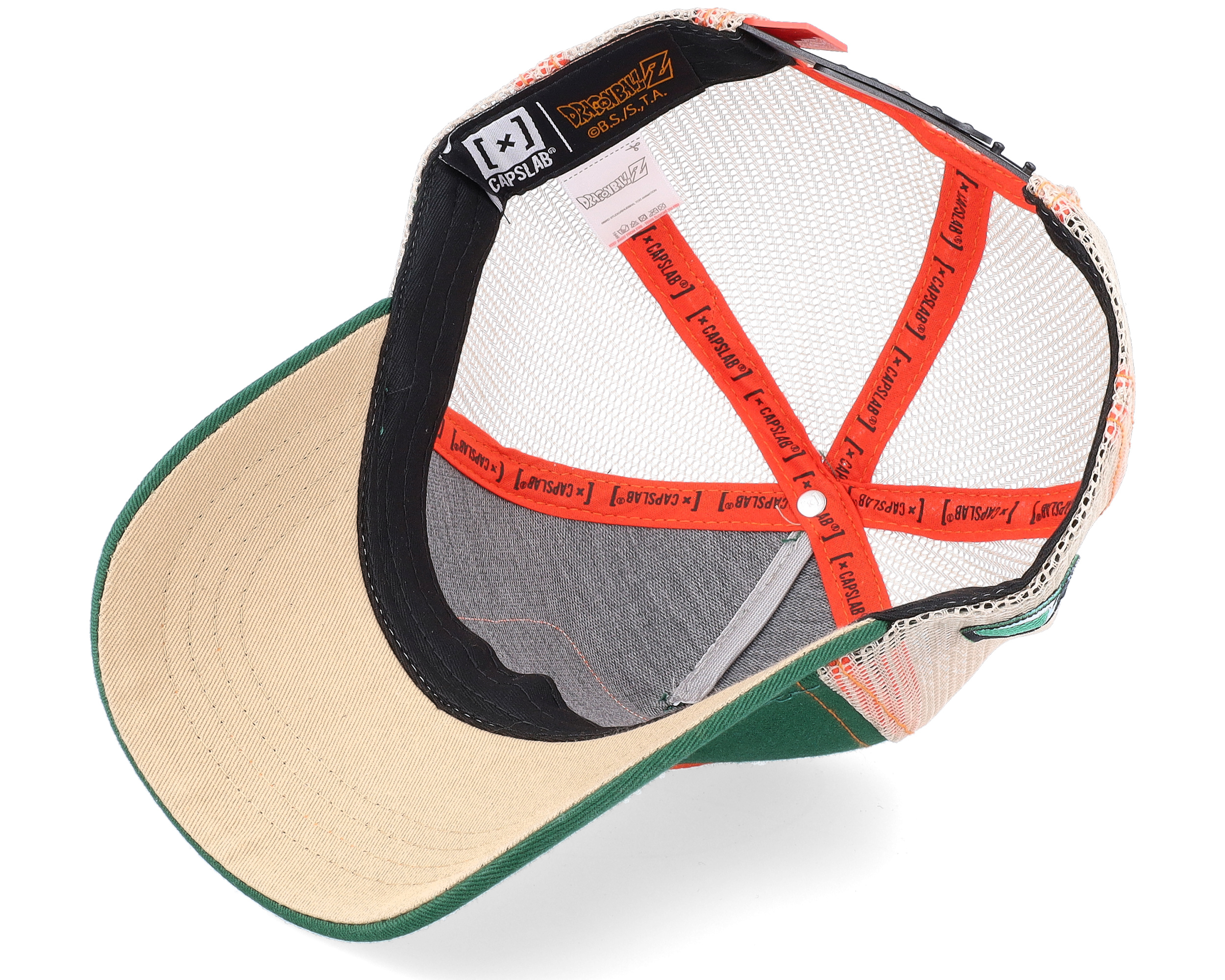 Dragon Ball Z Shenron Green/Beige Trucker - Capslab cap | Hatstoreworld.com