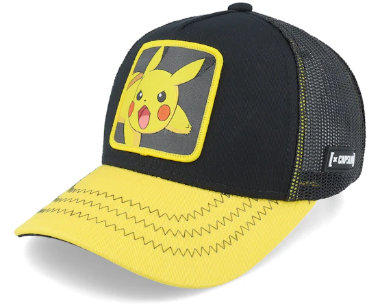 Pokemon Pikachu Black/Yellow Trucker - Capslab caps - Hatstoreworld.com