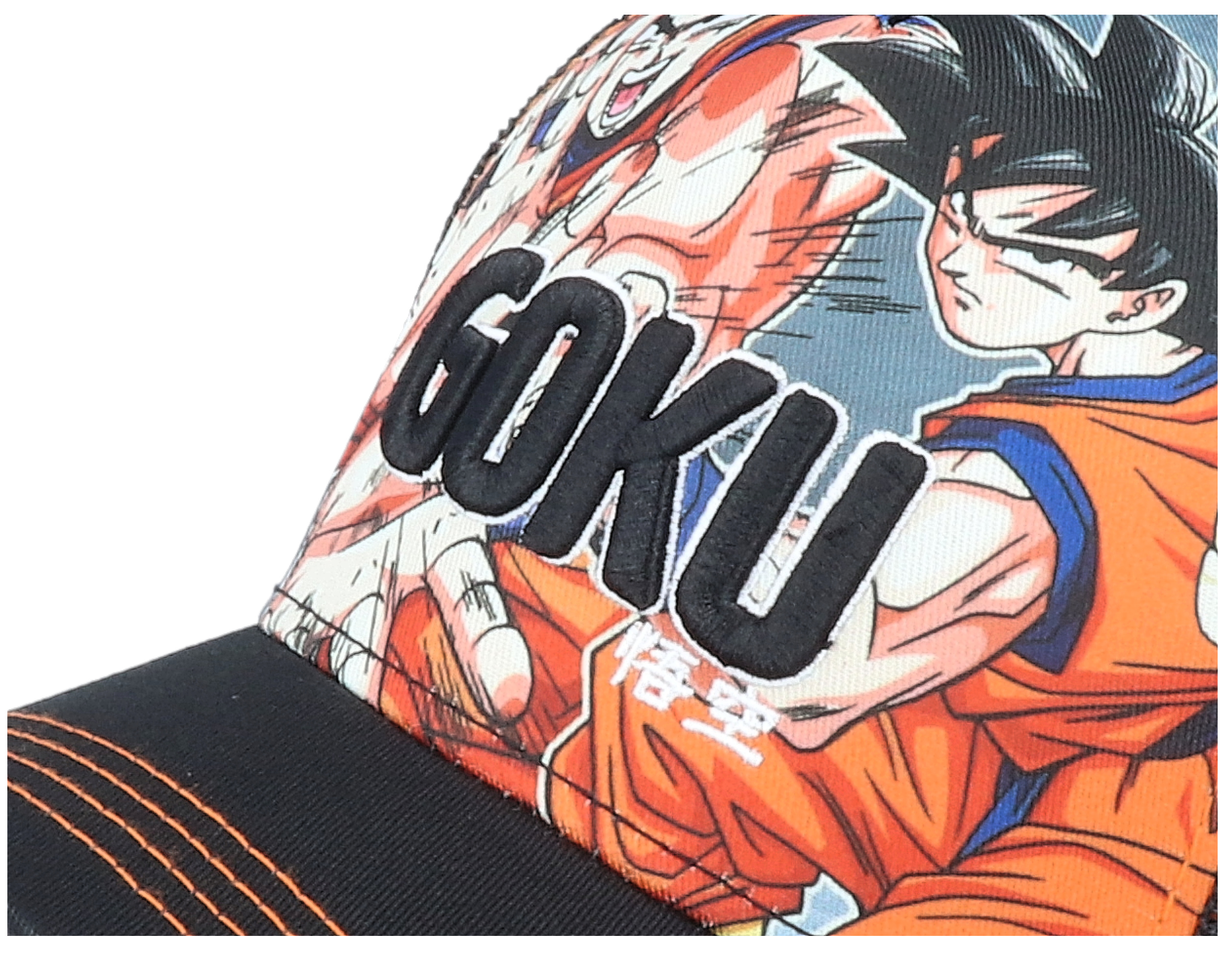Dragon Ball Z 4 Goku Print/Black Trucker - Capslab | Hatstoreworld.com