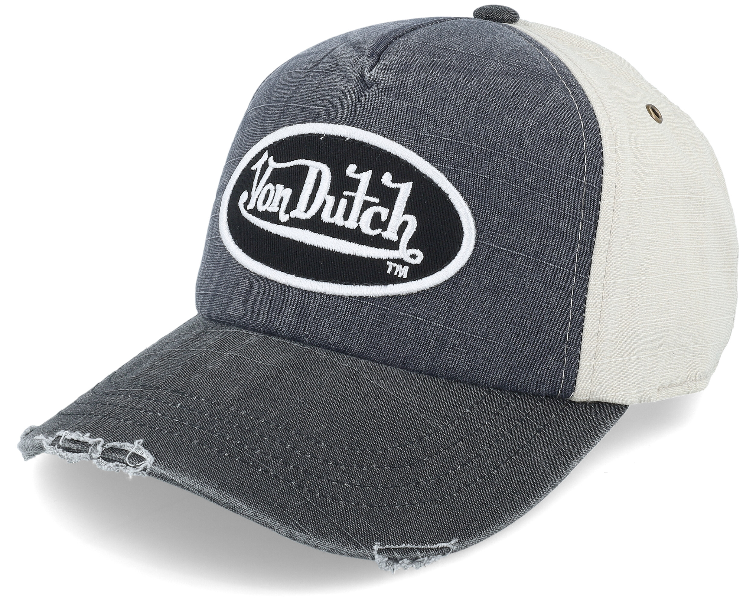 Jack Oval Patch Navy/Black/Beige Adjustable - Von Dutch | Hatstoreworld.com