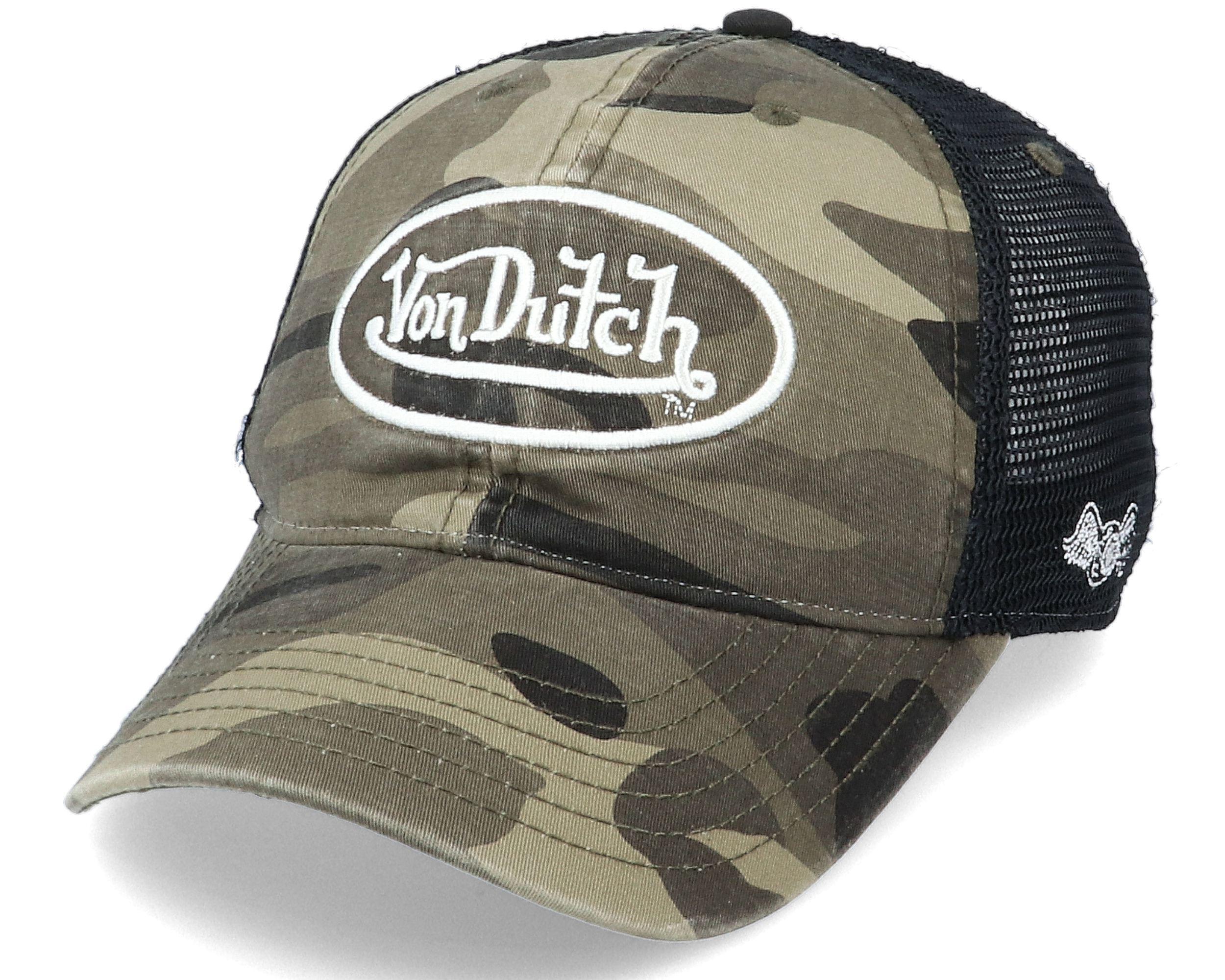 Oval Patch Army Unconstructed Camo/Black Trucker - Von Dutch ...