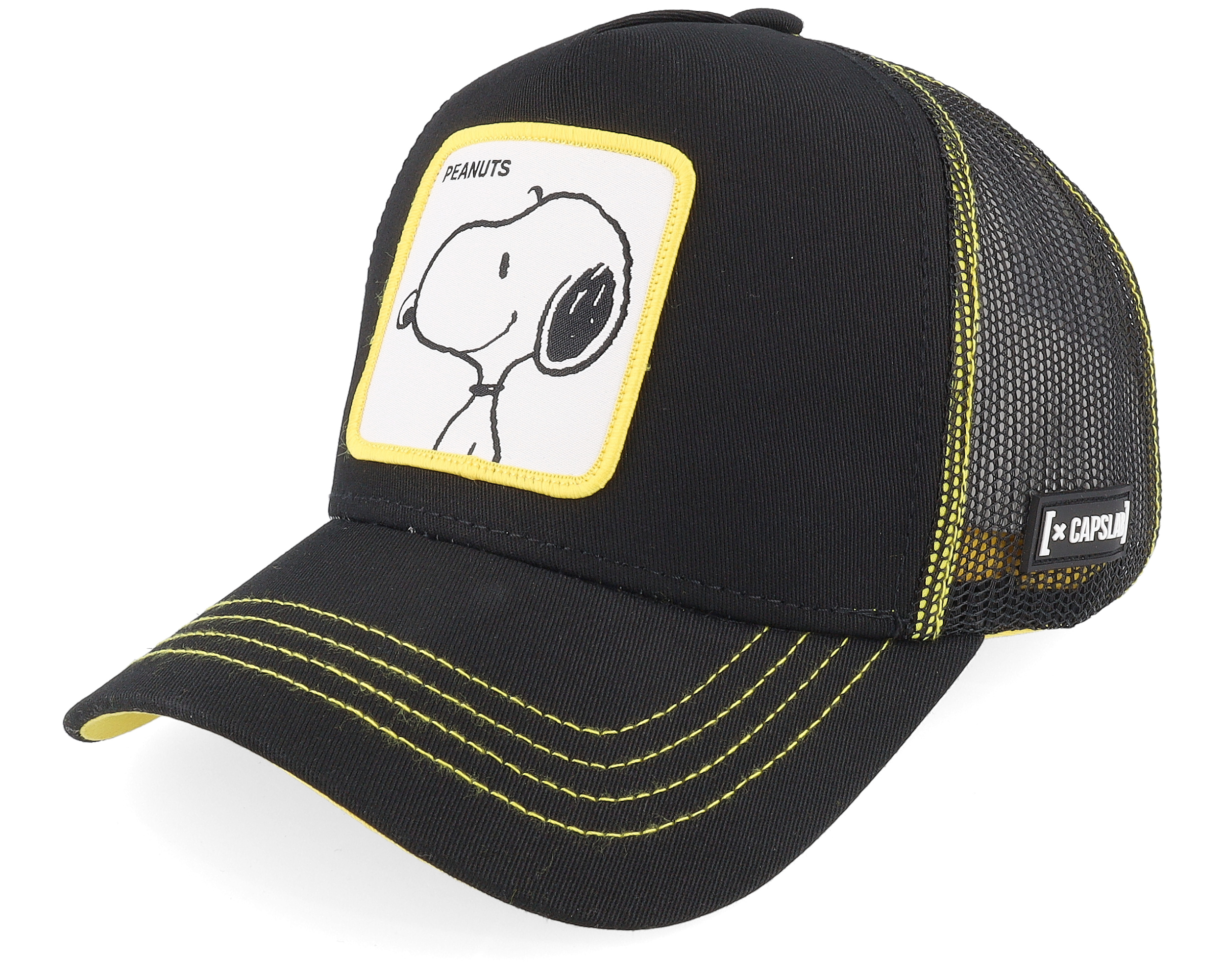 Peanuts Snoopy Black Trucker - Capslab cap | Hatstoreworld.com
