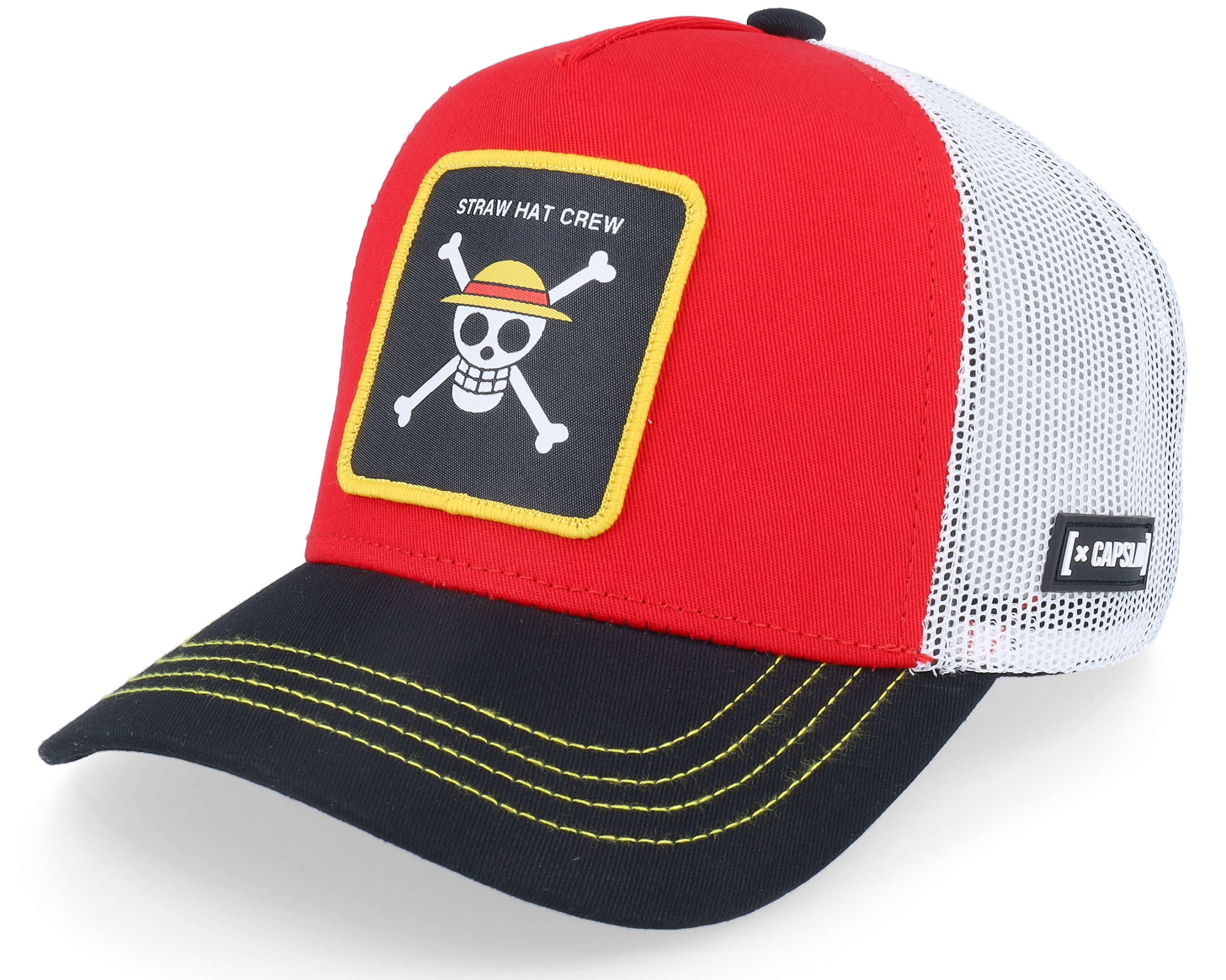 One Piece Logo Red/Black/White Trucker - Capslab cap | Hatstoreworld.com