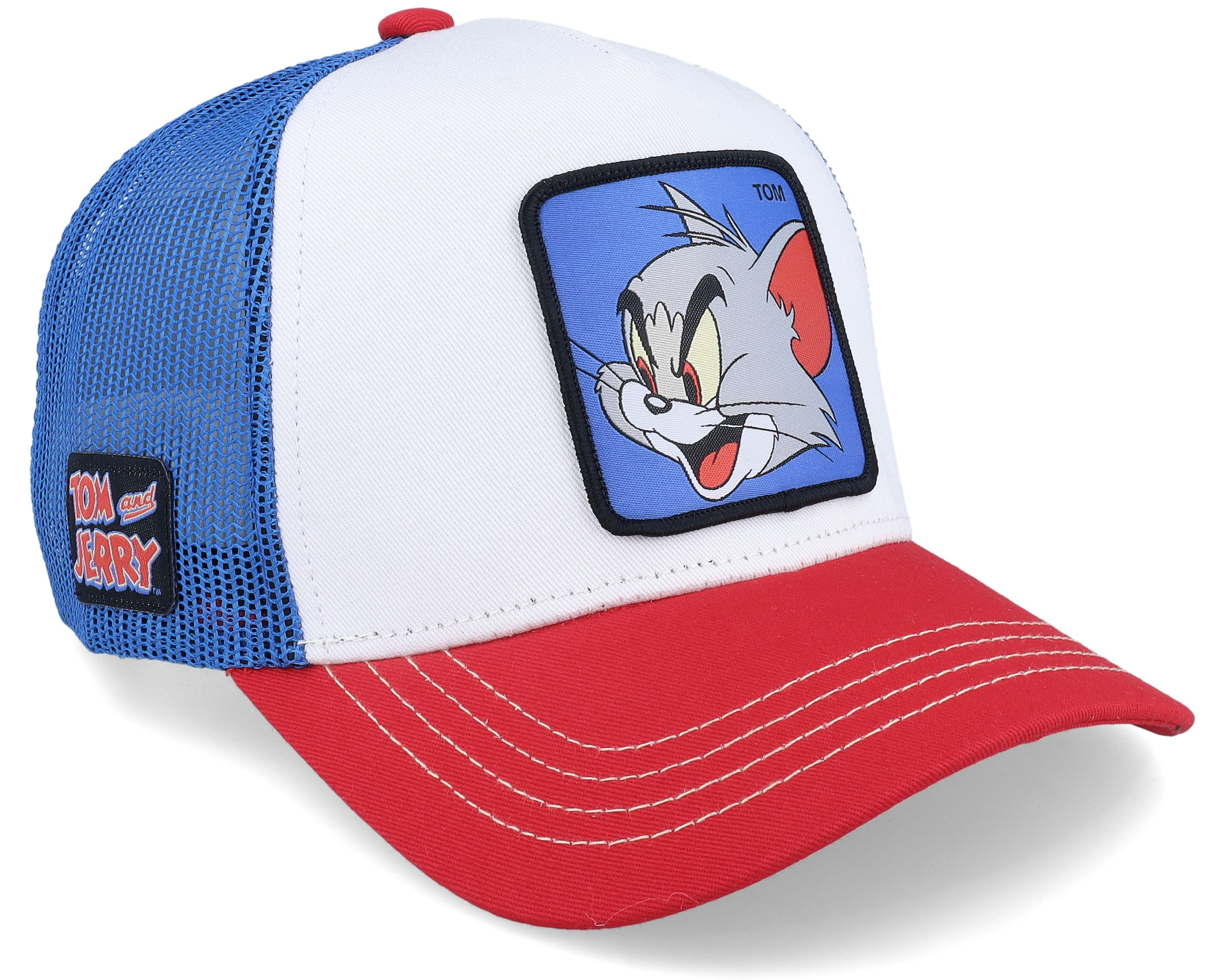 Tom & Jerry White/Blue/Red Trucker - Capslab | Hatstoreworld.com
