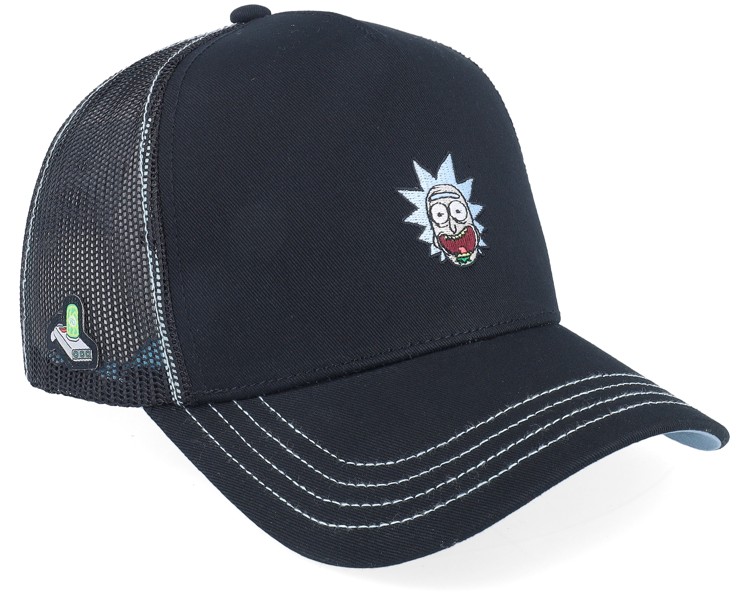 Rick & Morty Rick Black Trucker | Hatstoreworld.com