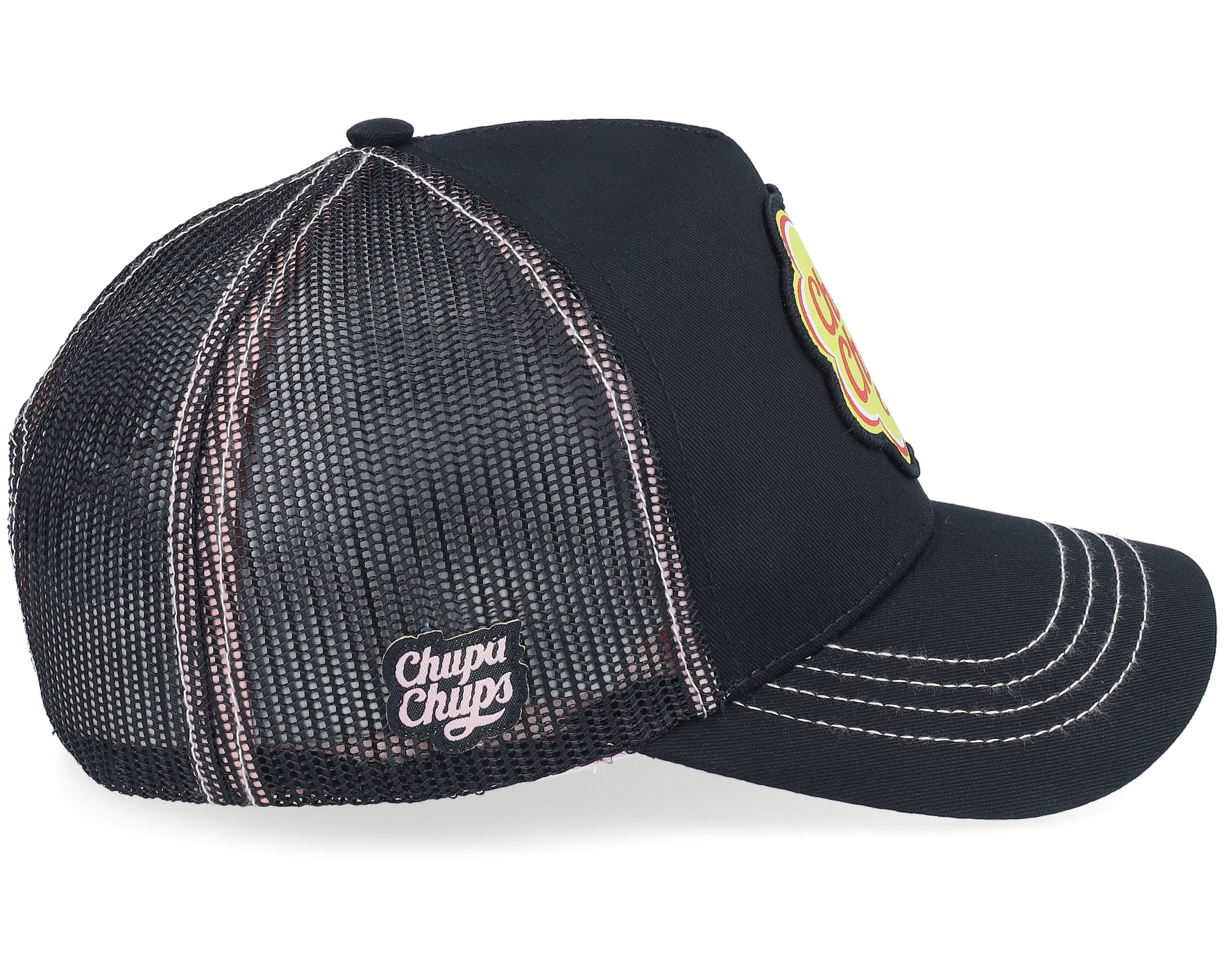 Chupa Chups Black/Pink Trucker - Capslab cap | Hatstoreworld.com