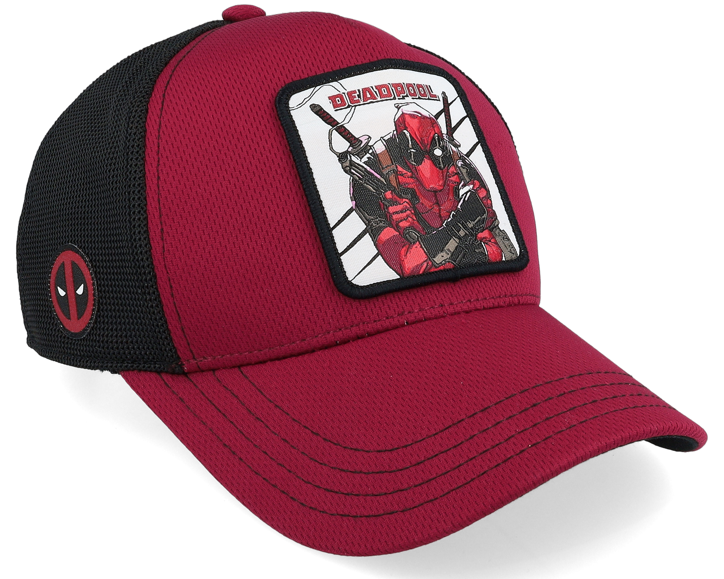 Marvel Deadpool Black/Red A-Frame Trucker | Hatstoreworld.com