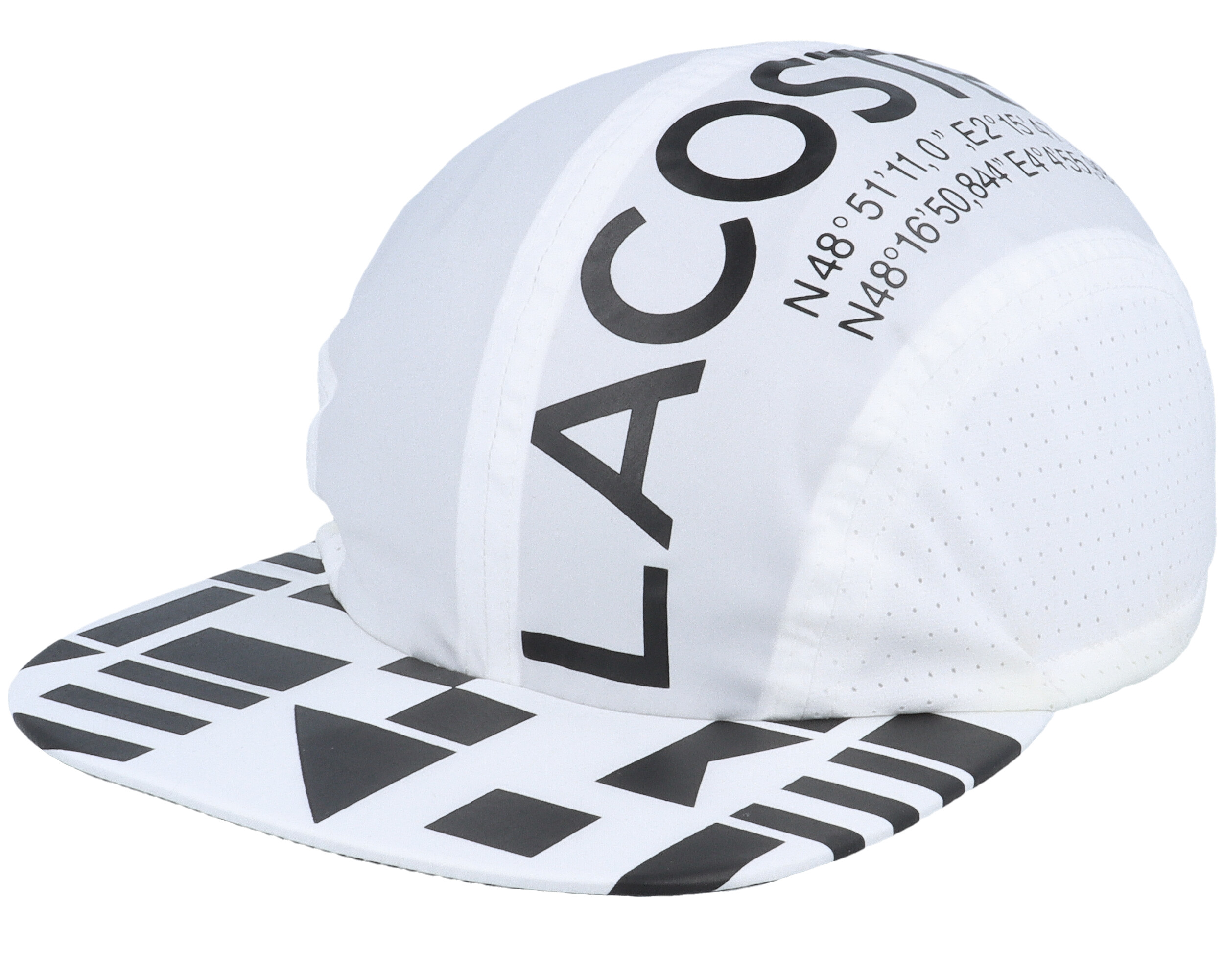 Rubber Side Patch White/Samui Black 5-Panel | Hatstoreworld.com