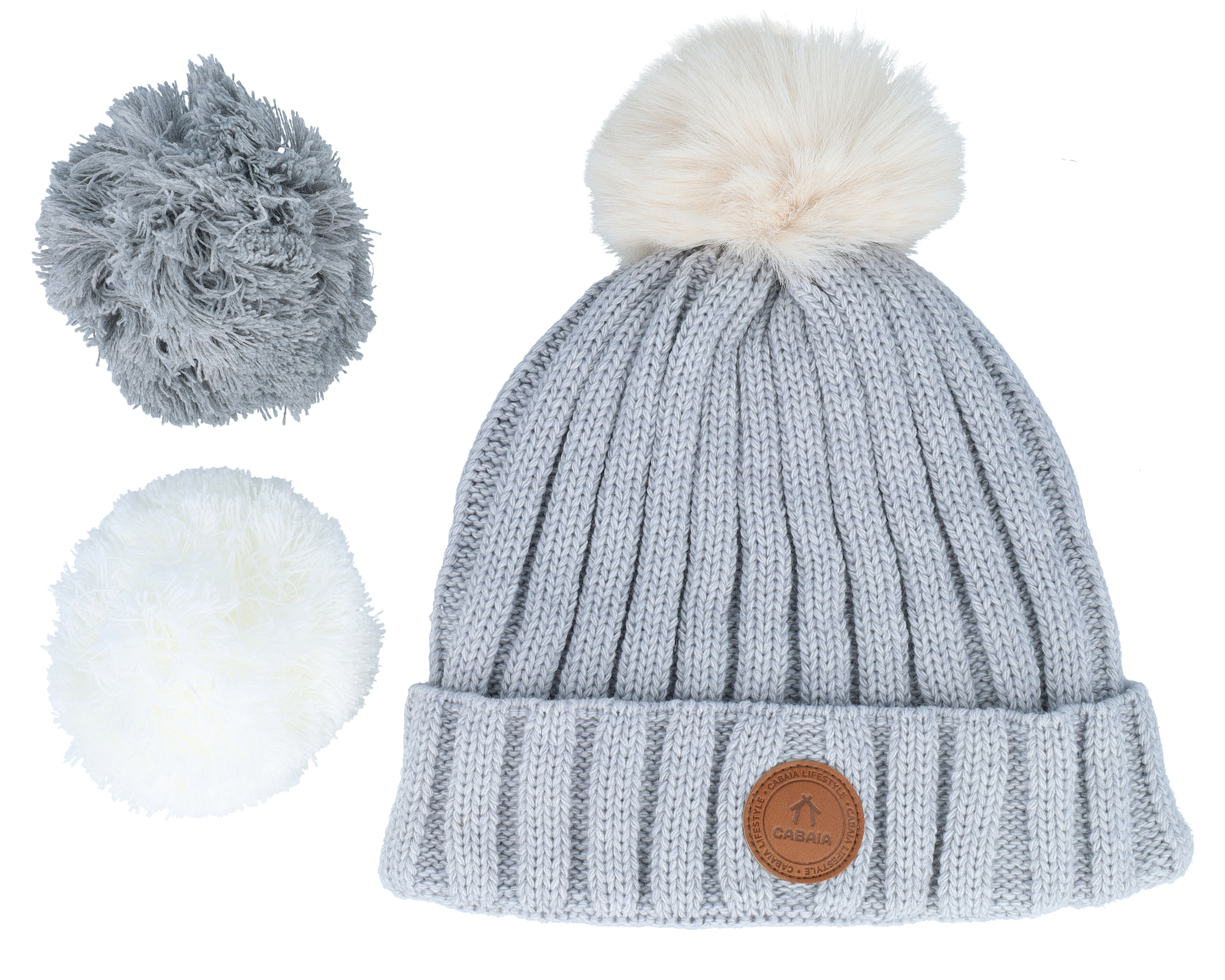 Beanie Kir Royal Light Grey Pol Pom | Hatstoreworld.com