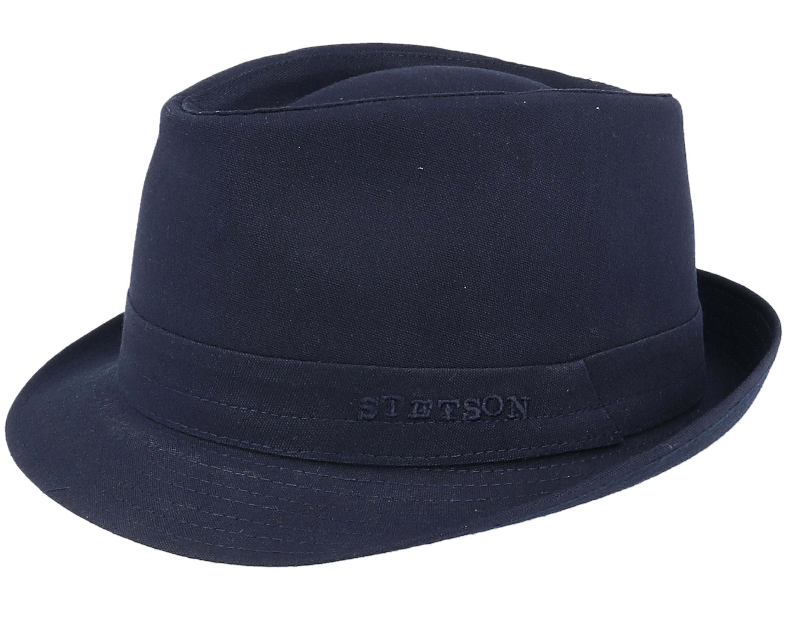 Cotton Navy/Gun Metal Trilby | Hatstoreworld.com