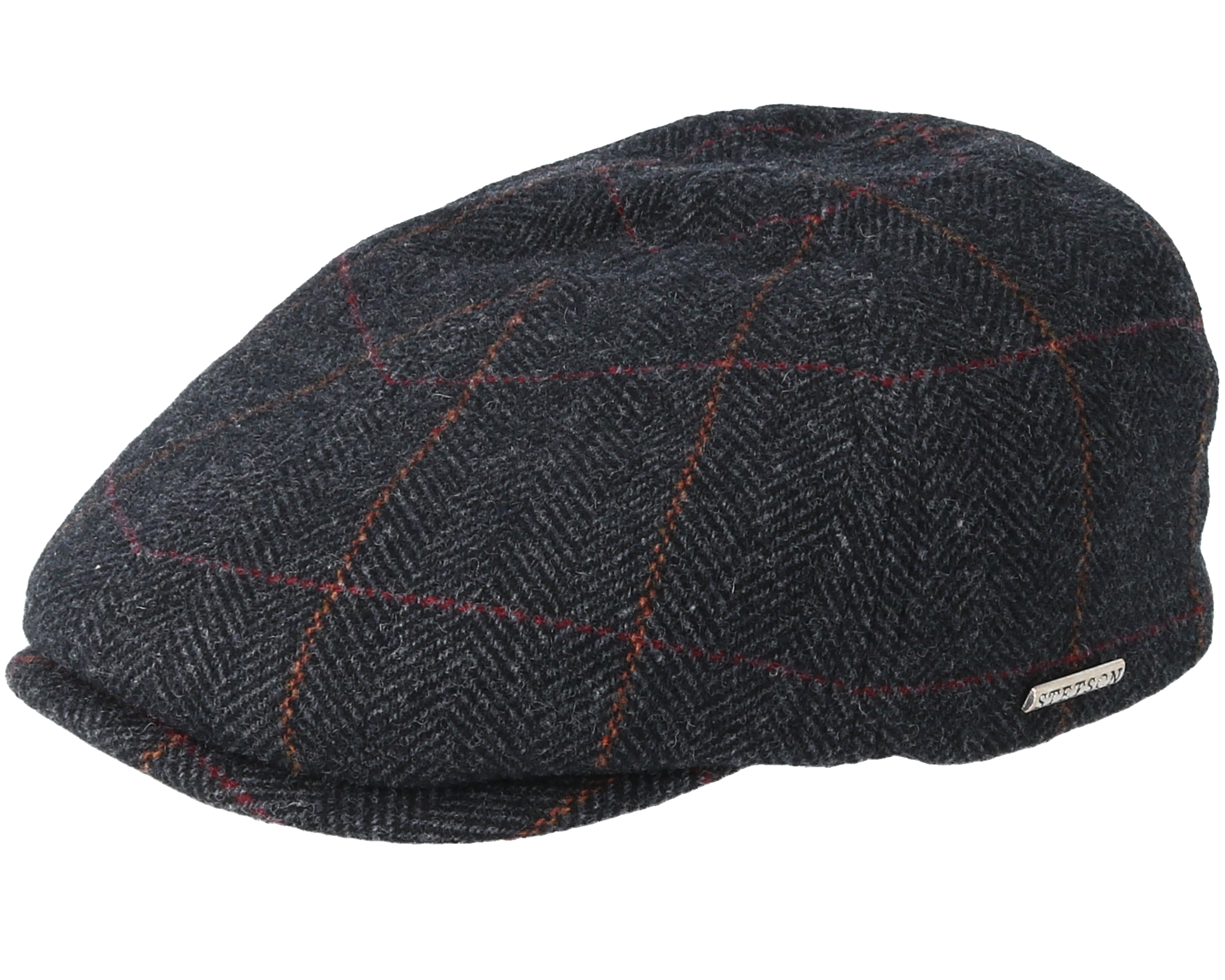 Duck Cap Wool Grey Flat Cap - Stetson | Hatstoreworld.com