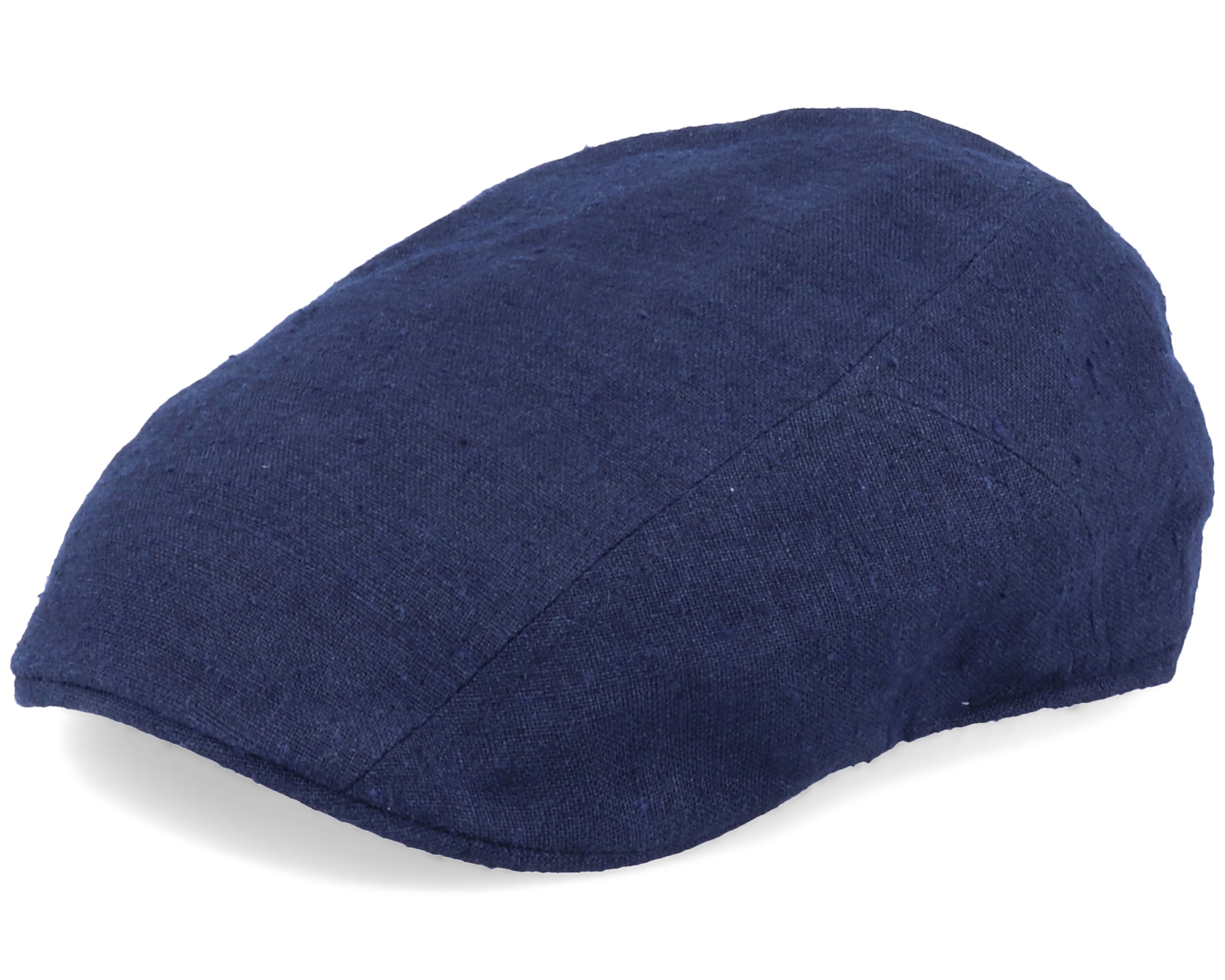 Ivy Linen/Silk Navy Flat Cap | Hatstoreworld.com