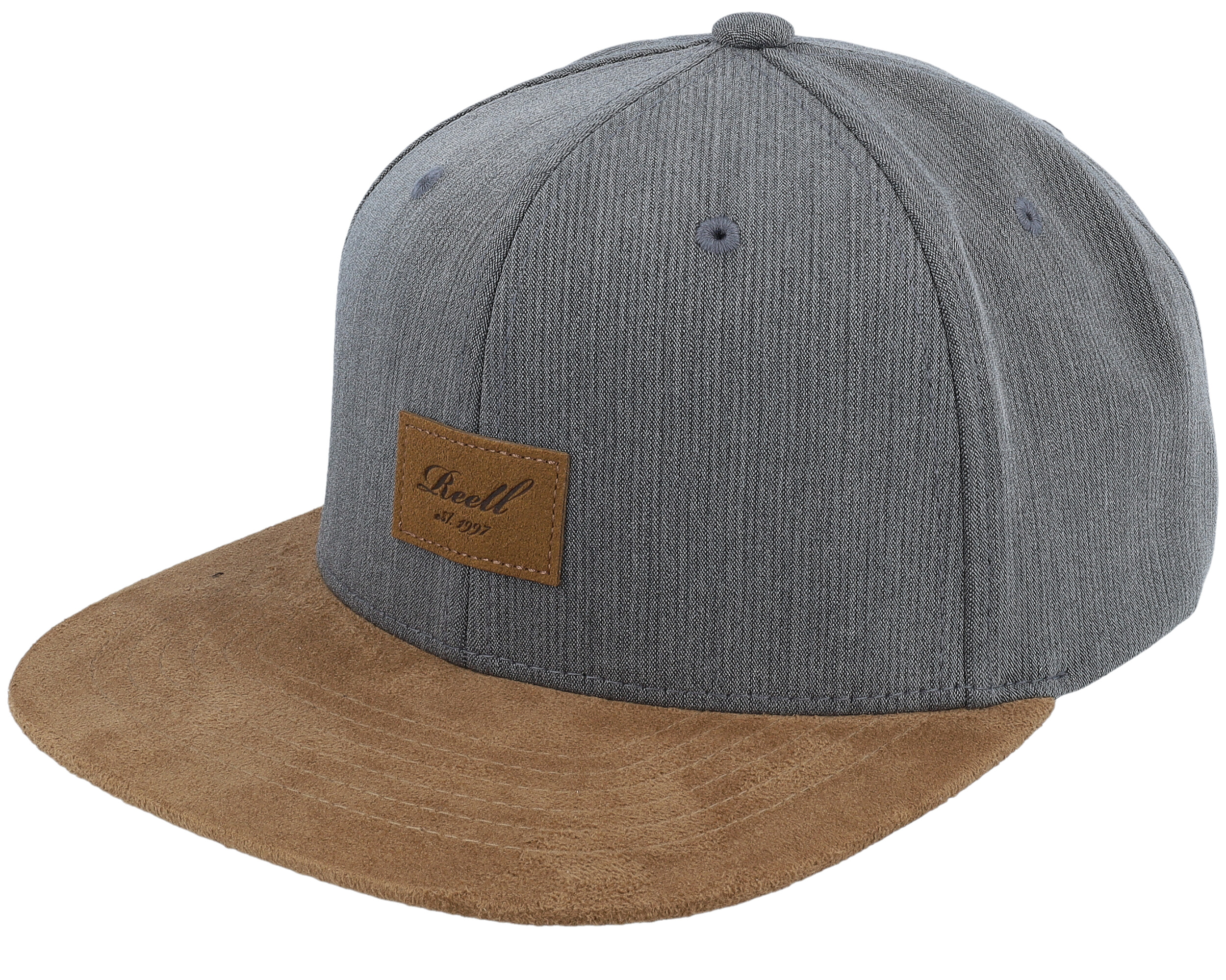 Suede Bedford Grey Snapback - Reell | Hatstoreworld.com