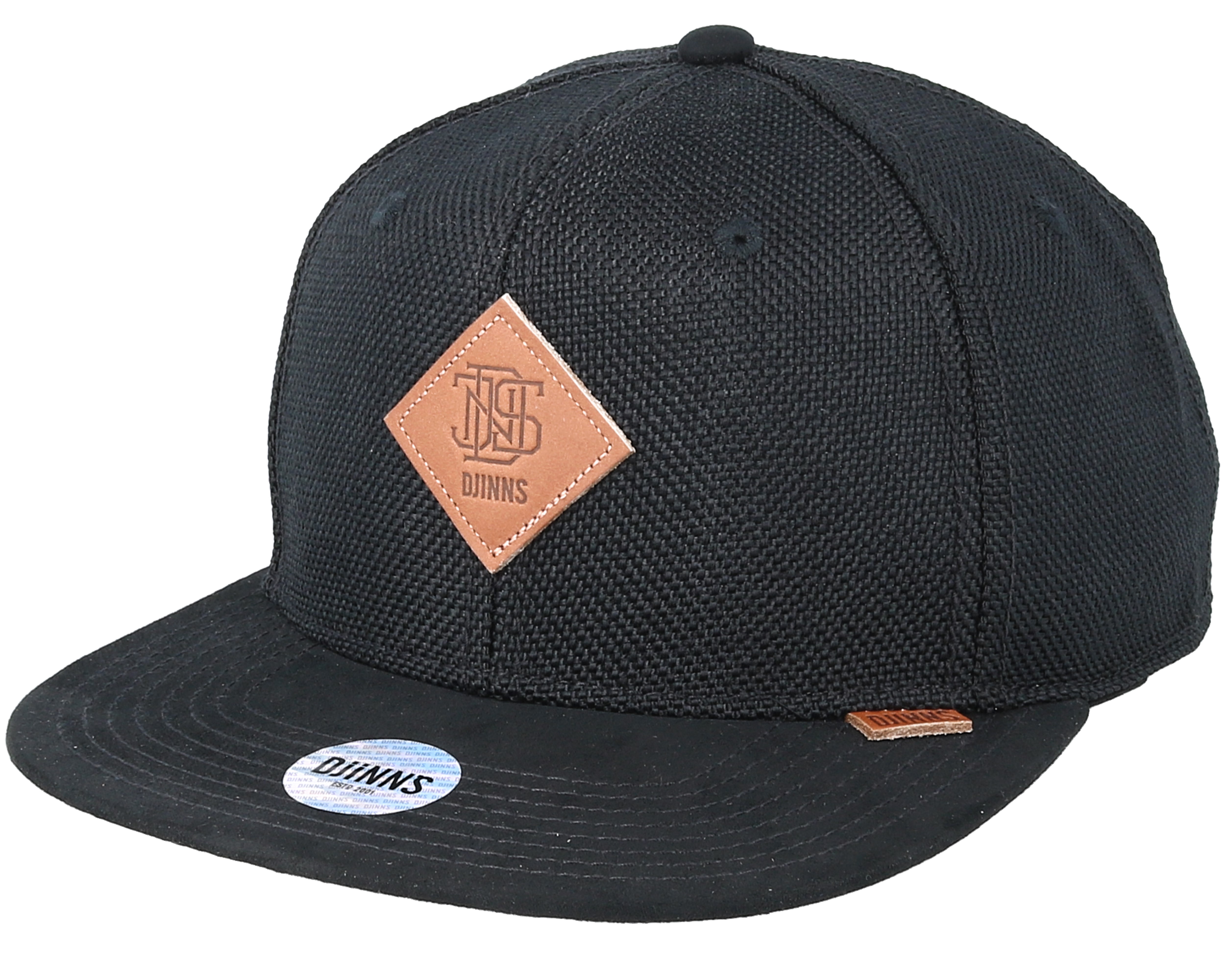 6-Panel Suelin Black Snapback | Hatstoreworld.com