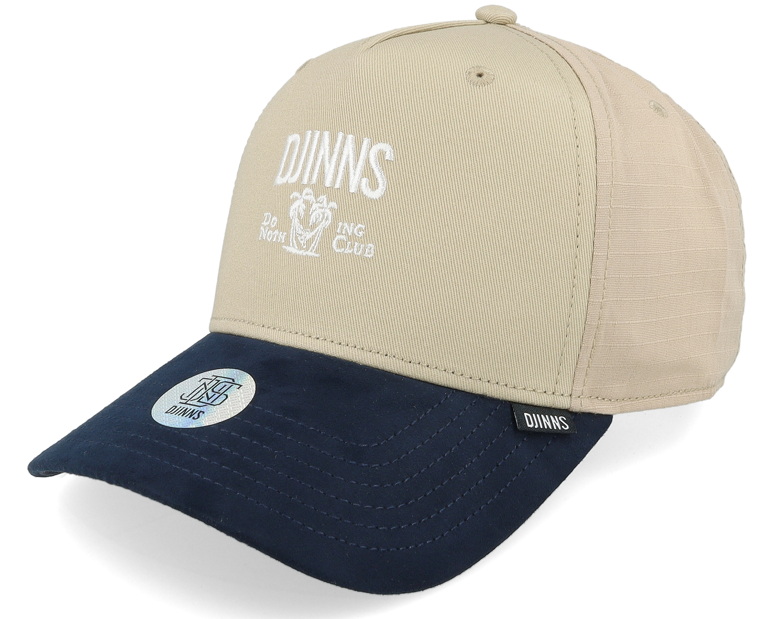 Do Nothing Club Mix Fabric Khaki/Navy A-Frame Adjustable - Djinns Cap ...