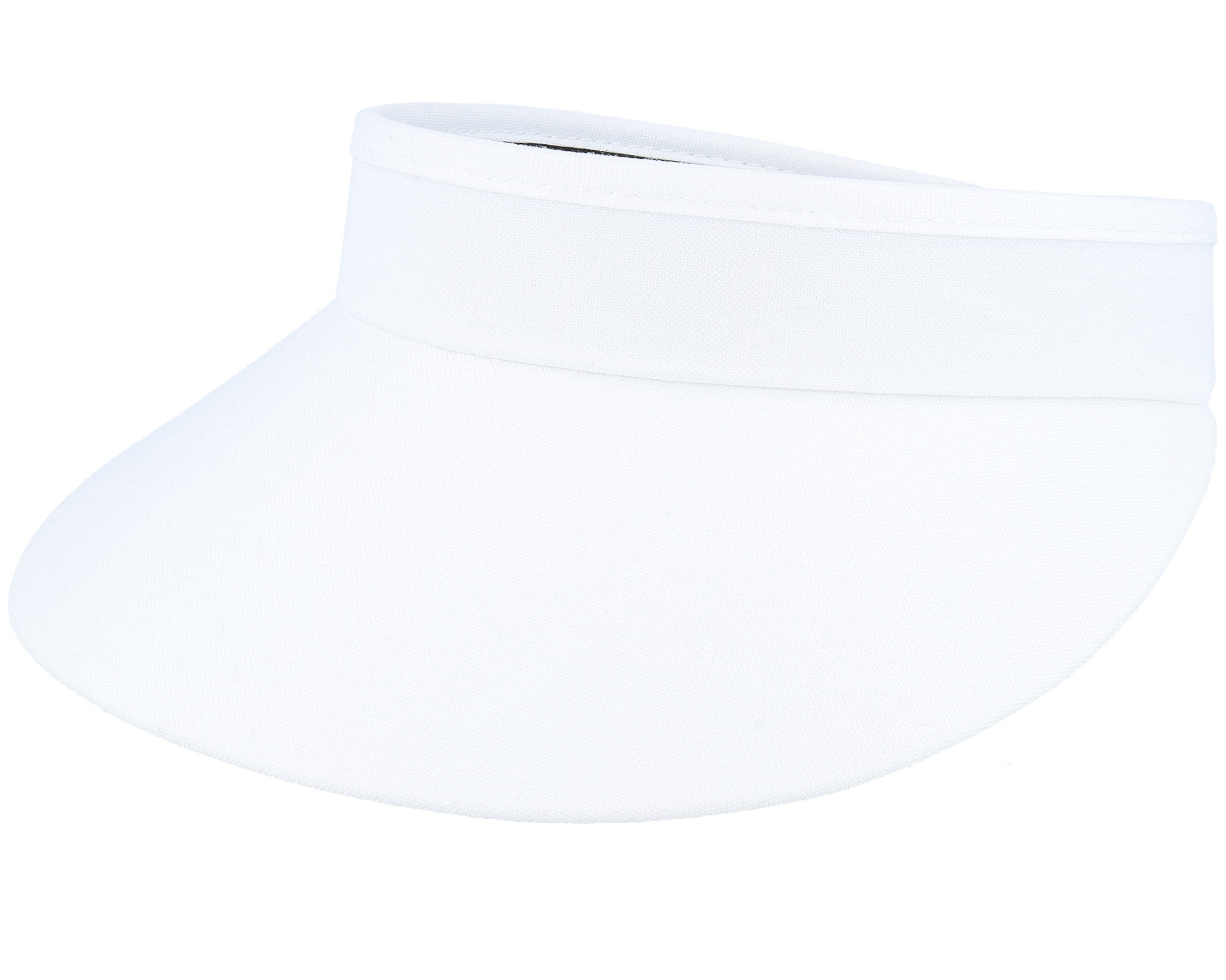 Chambray Fabric Clip-on White Sun Visor - Seeberger | Hatstoreworld.com